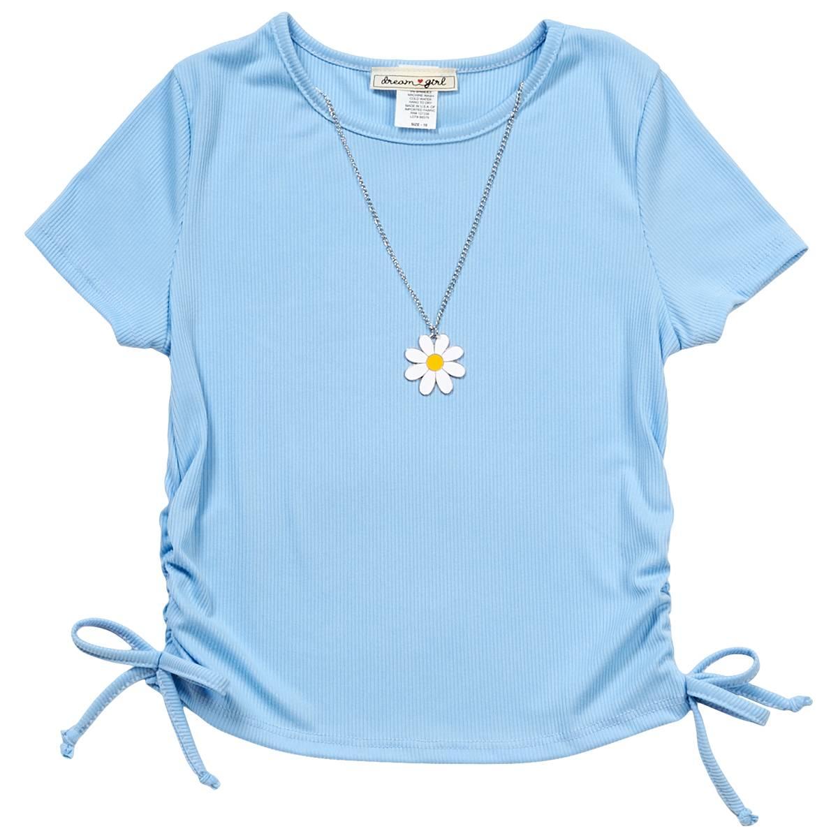 Click here for Girls (7-12) Dream Girl Side Cinch Tee w/ Daisy Ne... prices