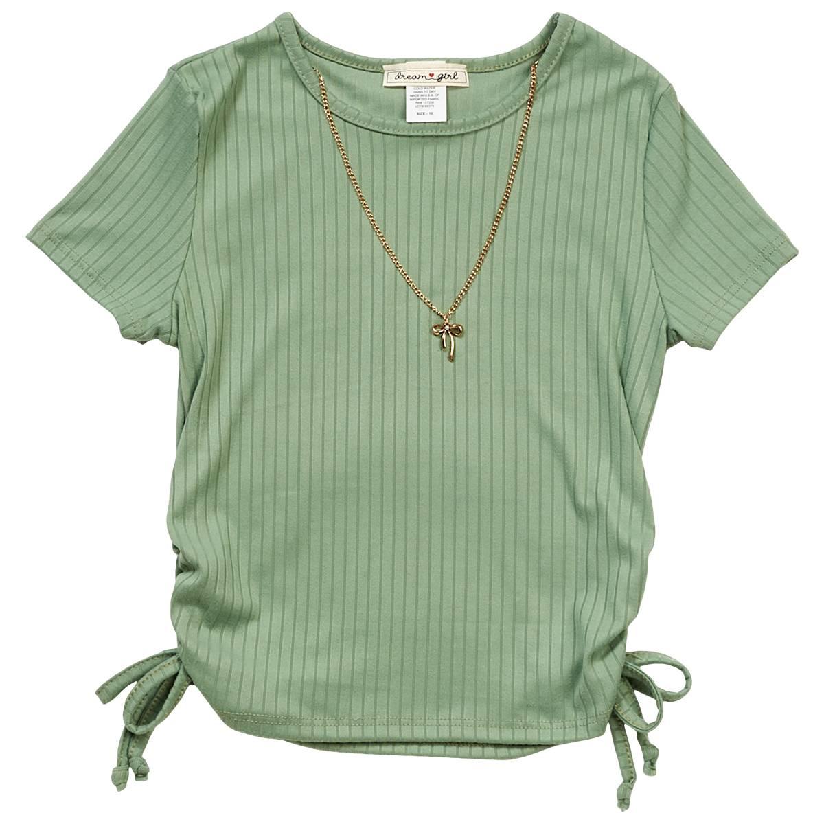 Click here for Girls (7-12) Dream Girl Side Cinch Tee w/ Bow Neck... prices