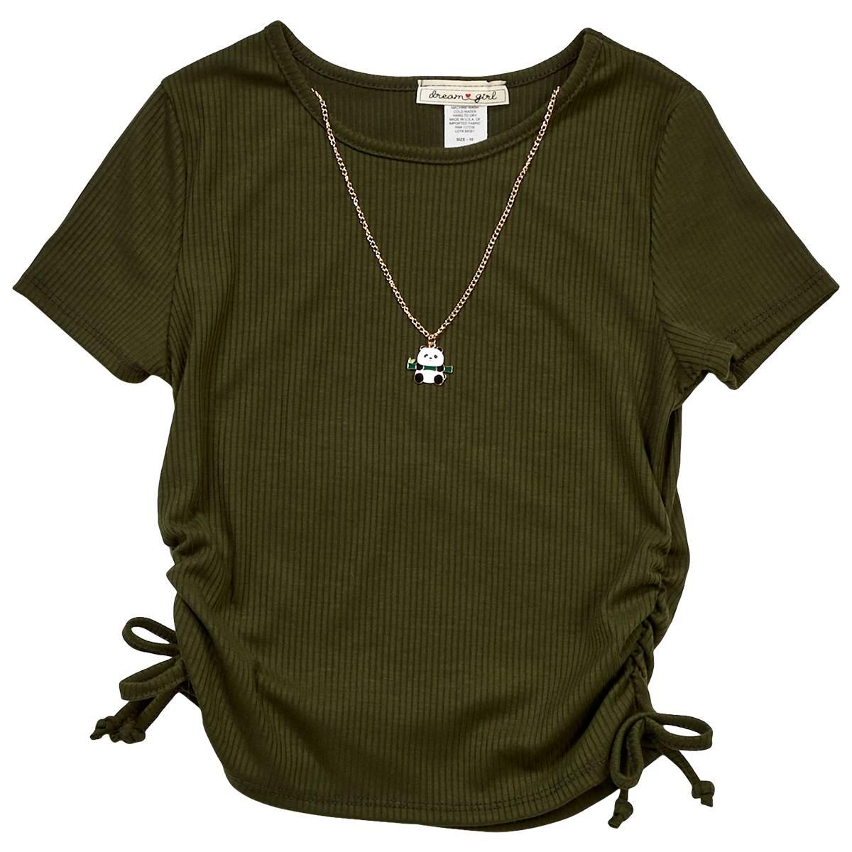 Click here for Girls (7-12) Dream Girl Side Cinch Tee w/ Panda Ne... prices
