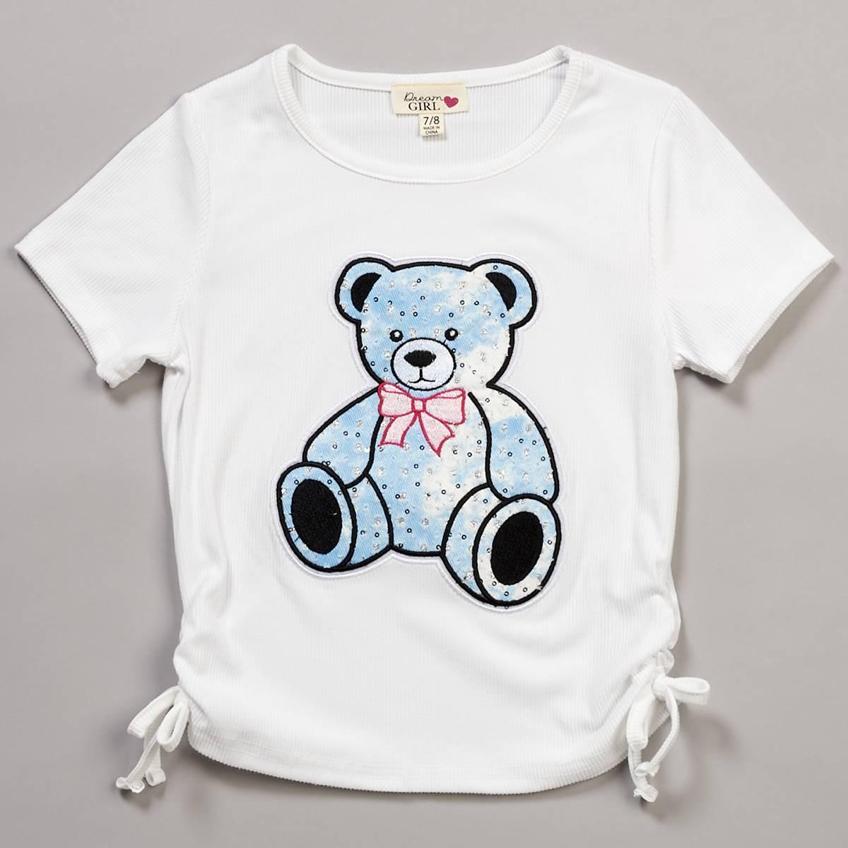 Click here for Girls (7-16) Dream Girl Side Cinched Denim Bear Te... prices