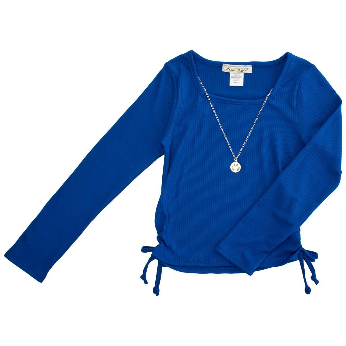 Click here for Girls (7-12) Dream Girl Side Ruched Tee w/ Smiley... prices