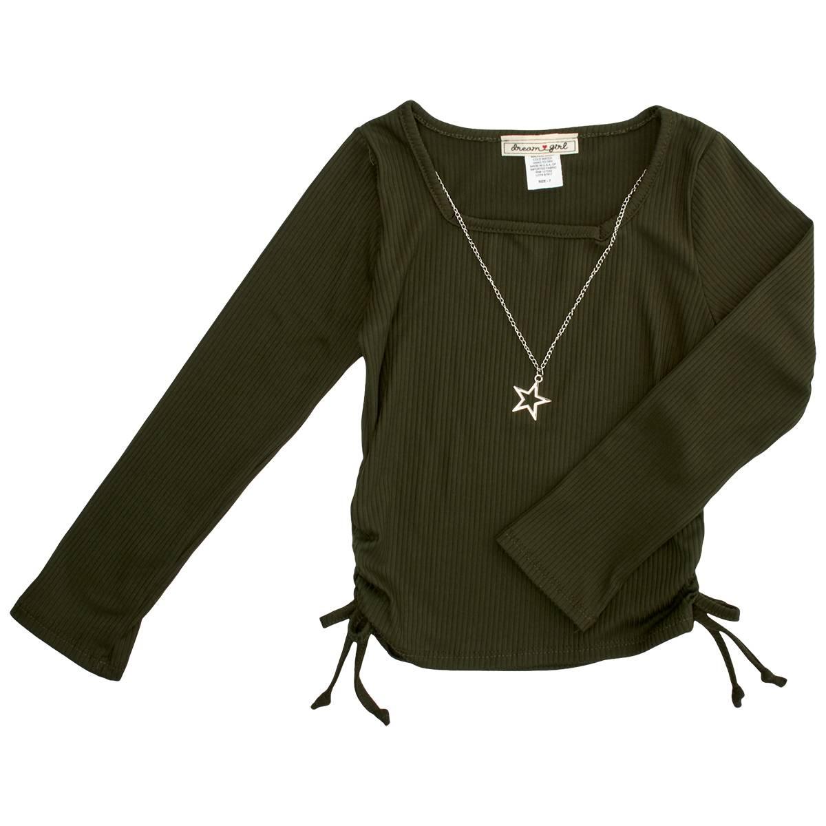 Click here for Girls (7-12) Dream Girl Side Ruched Tee w/ Star Ne... prices