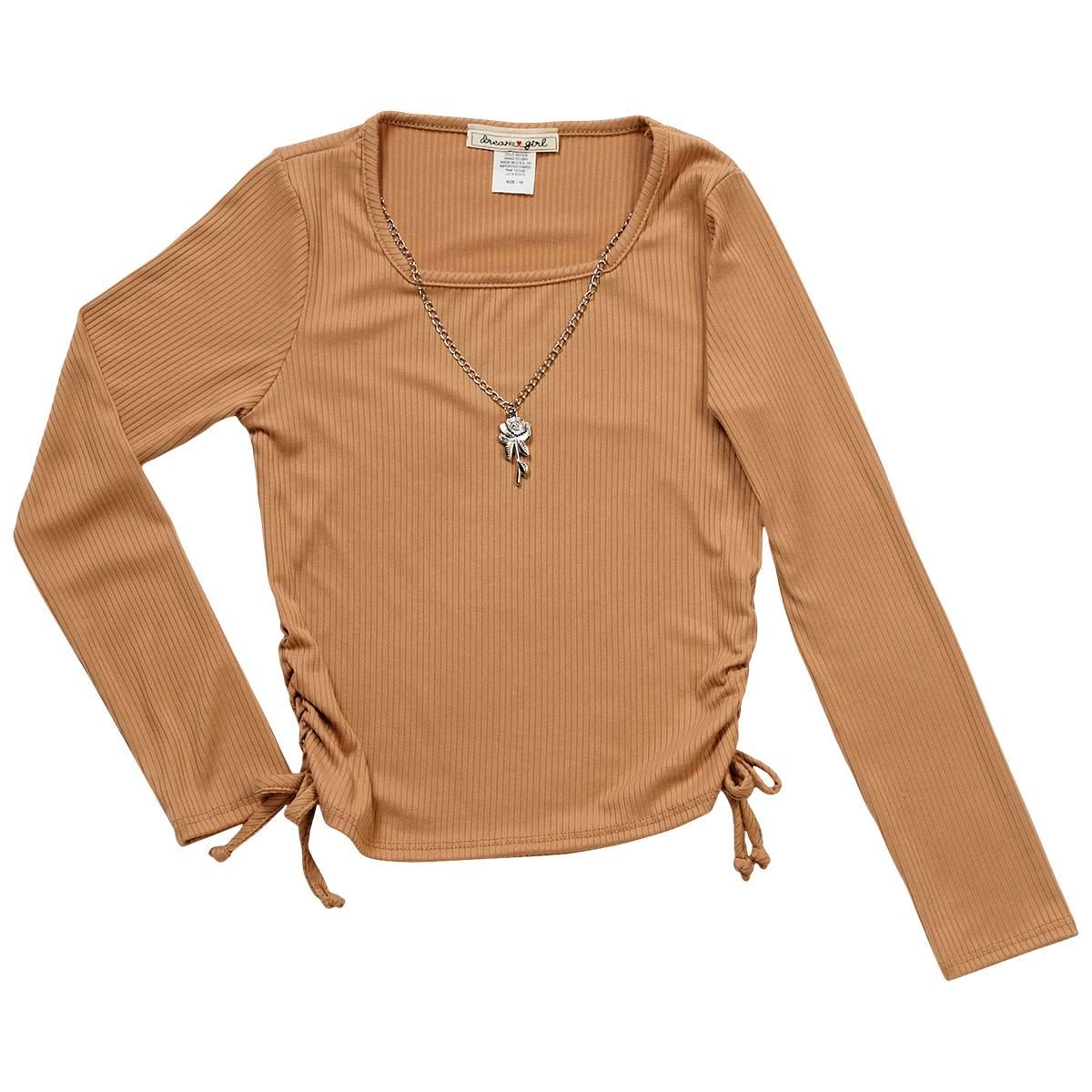 Click here for Girls (7-12) Dream Girl Long Sleeve Side Ruched Ro... prices