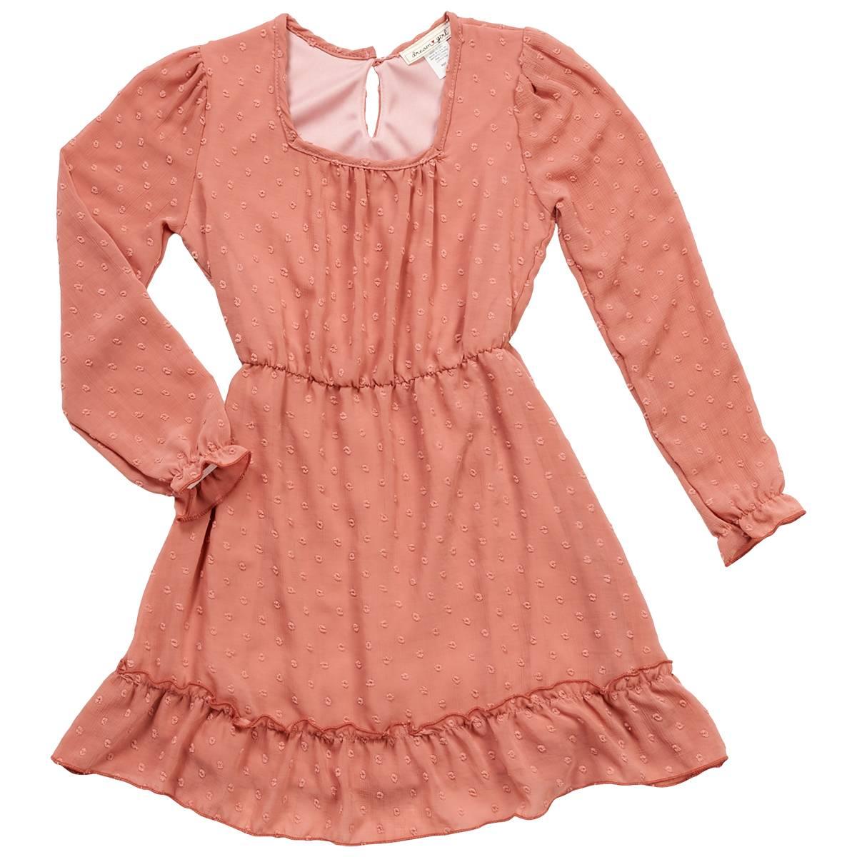 Click here for Girls (7-12) Dream Girl Long Sleeve Clip Dot Dress prices