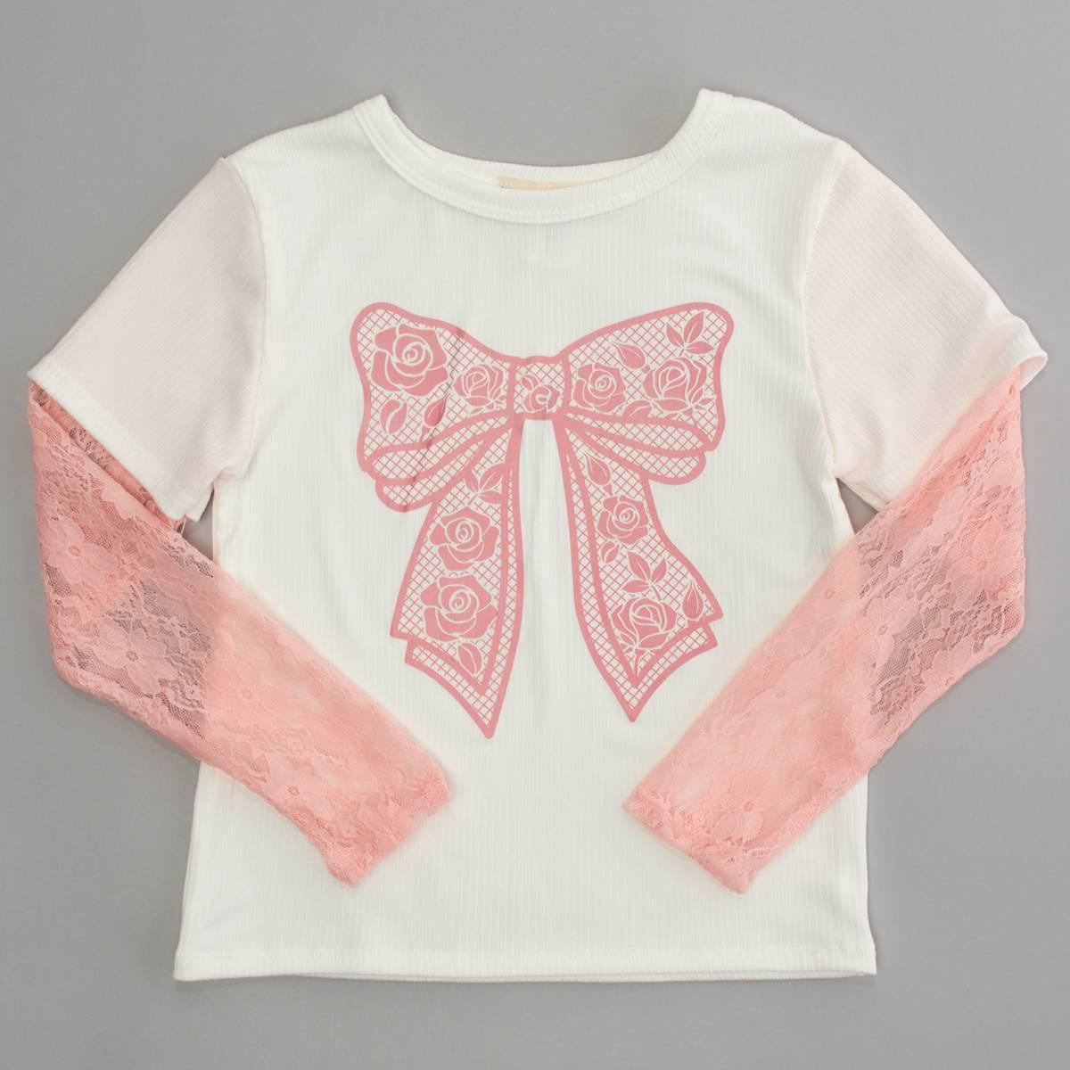 Click here for Girls (7-12) Dream Girl Floral Bow Screen Tee with... prices