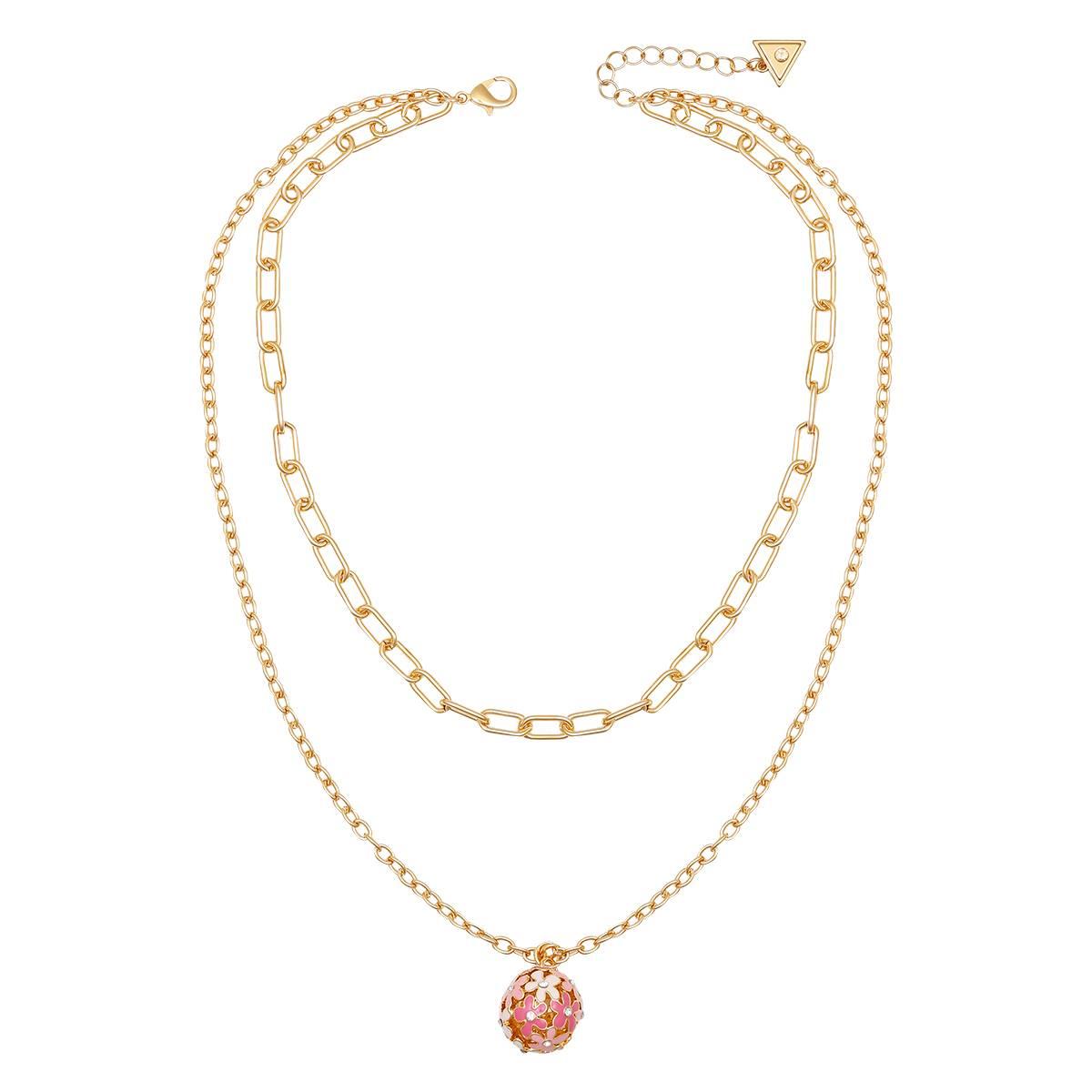 Click here for GUESS Gold-Tone Layered Chain Necklace w/ Floral C... prices