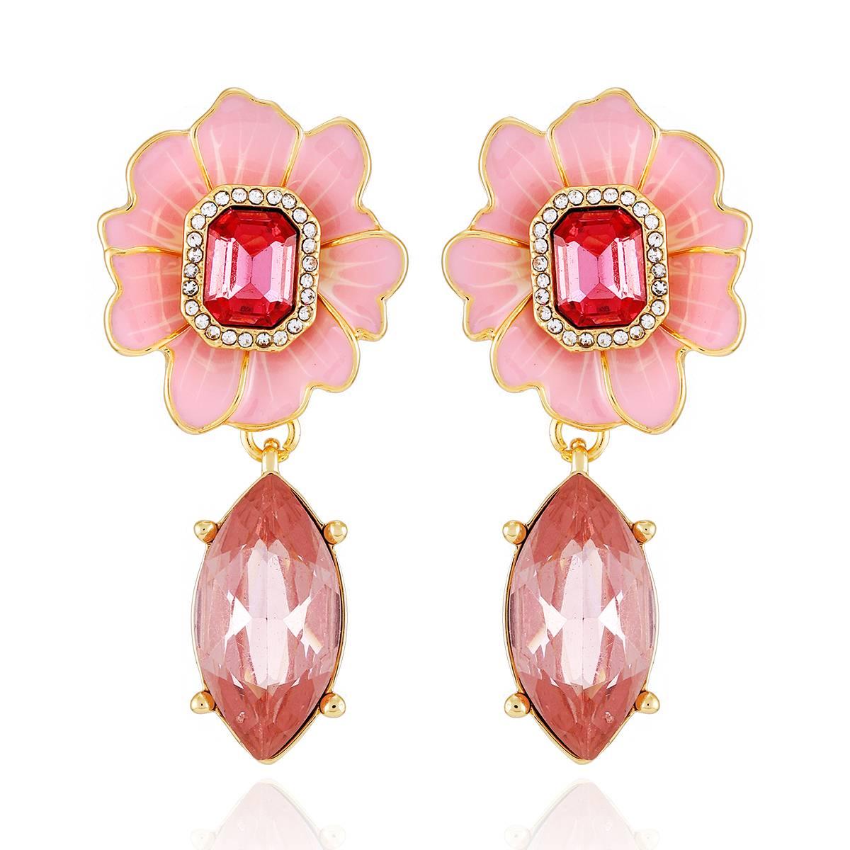 Click here for GUESS Pink Floral Drop Earrings prices