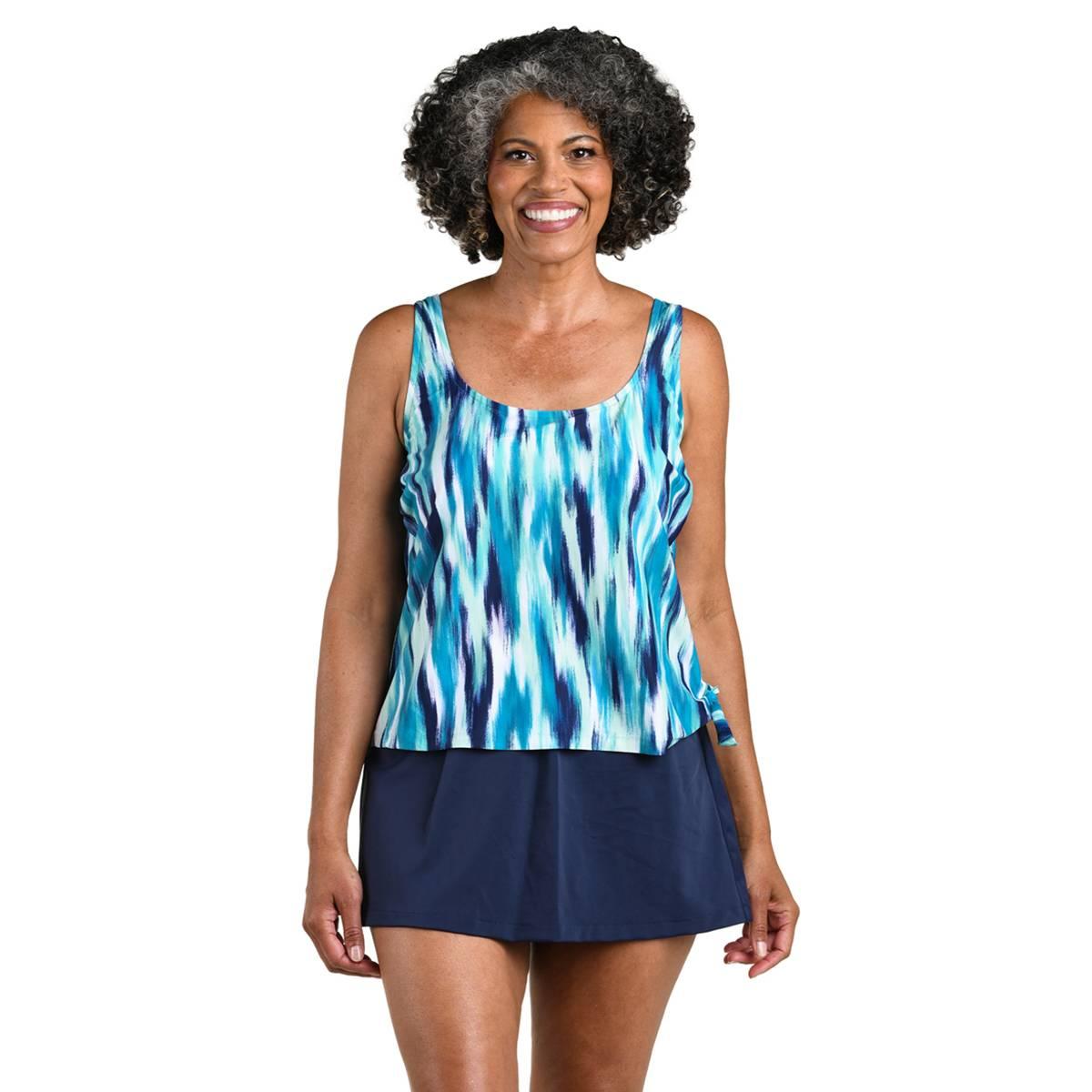 Click here for Womens Maxine Crystal Reflections Faux Skirtini Sw... prices