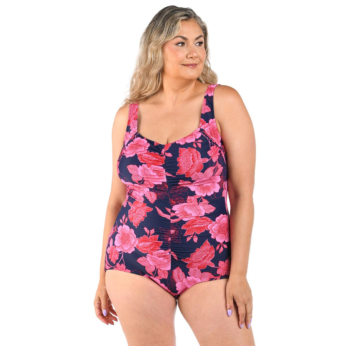 Click here for Plus Size Maxine Romantic Getaway Shirred One Piec... prices