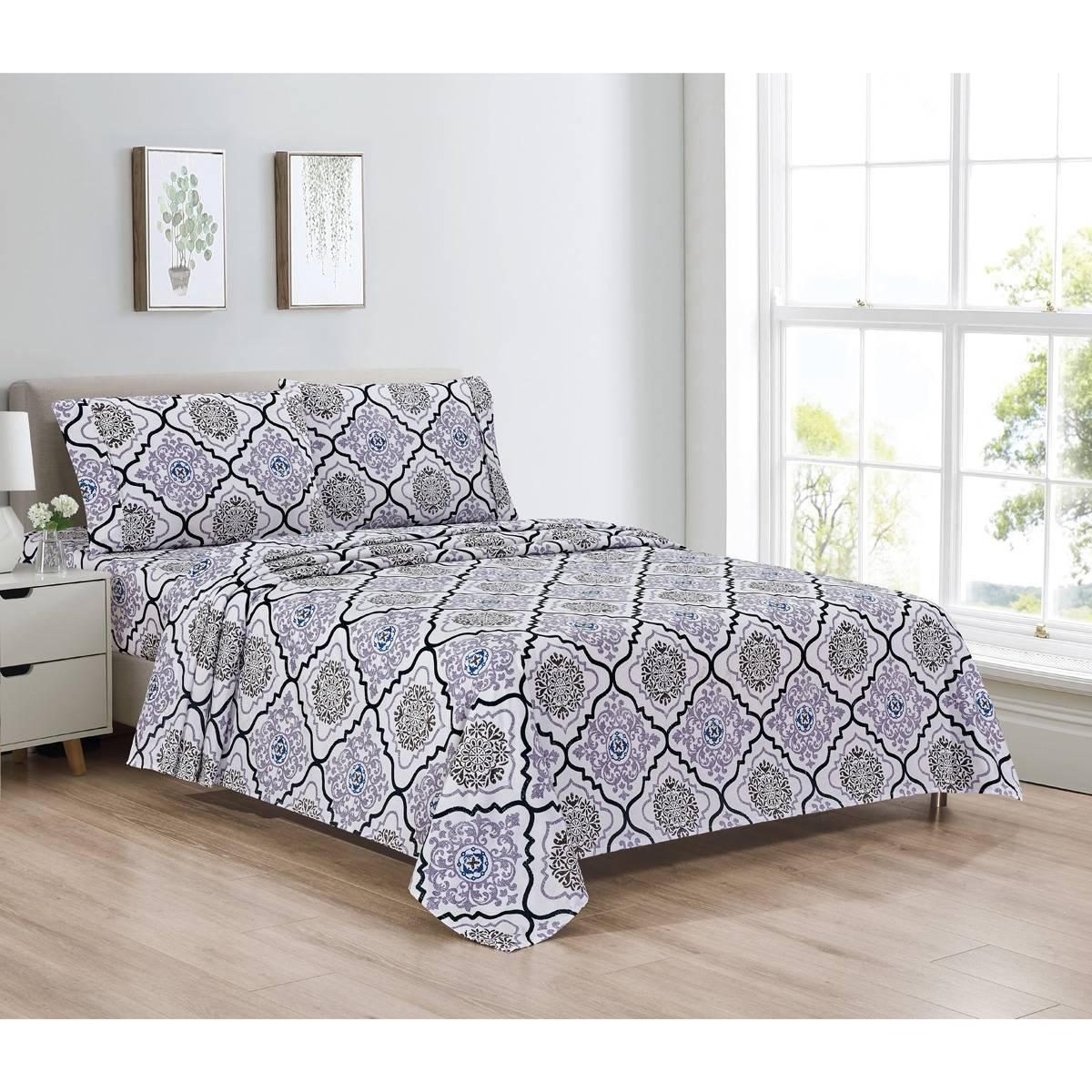 Click here for Bibb Home Egyptian Luxury 1800TC Medallion 4pc. Sh... prices