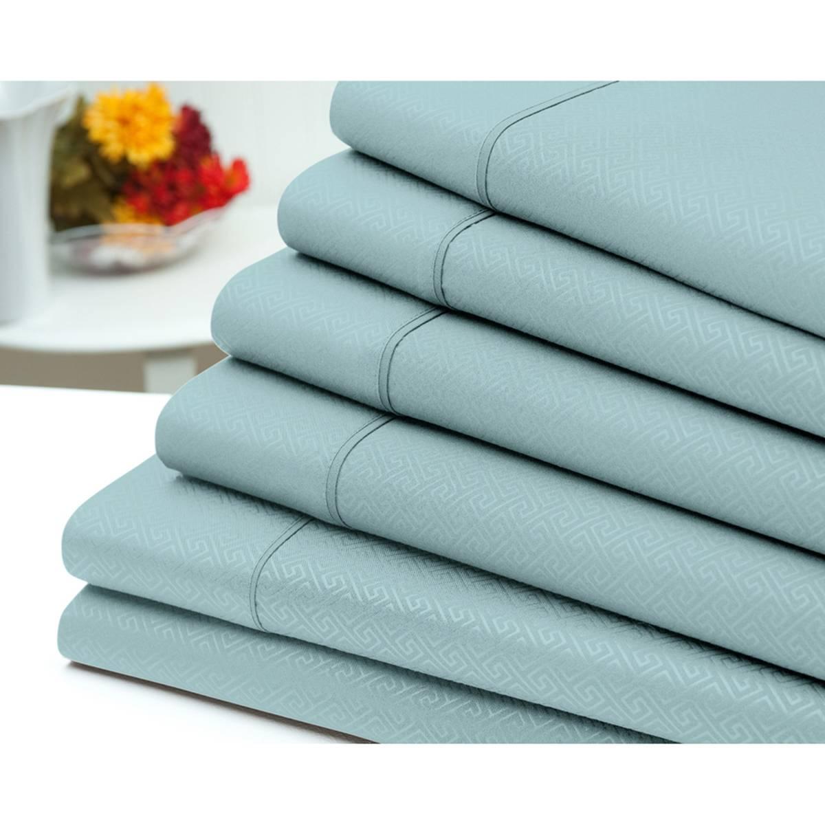 Click here for Embossed Greek Key 6pc. Sheet Set prices