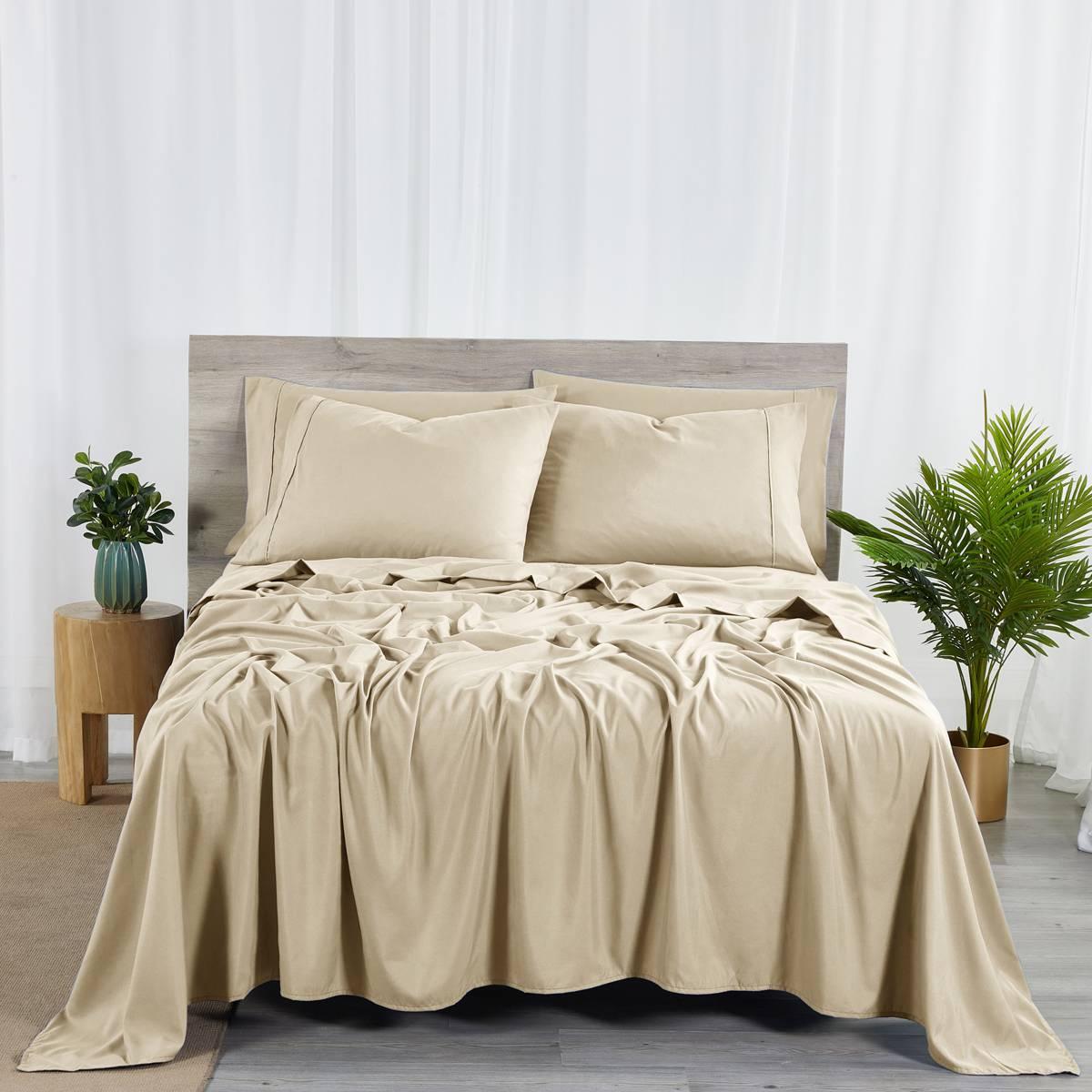 Click here for Bibb Home 2000TC 6pc. Bamboo Sheet Set with Suregr... prices