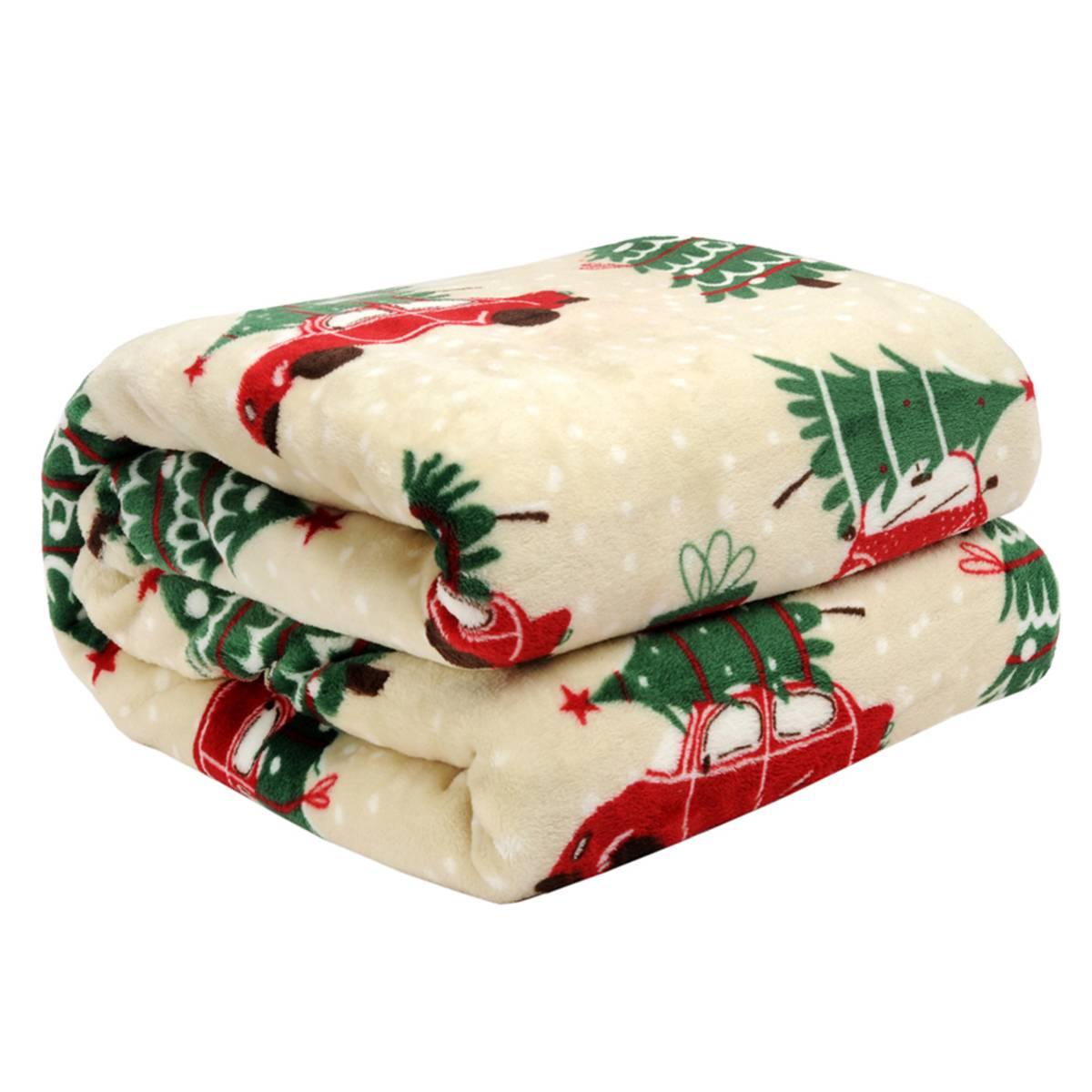 Click here for Kathy Ireland Holiday Truck Plush Flannel Throw Bl... prices