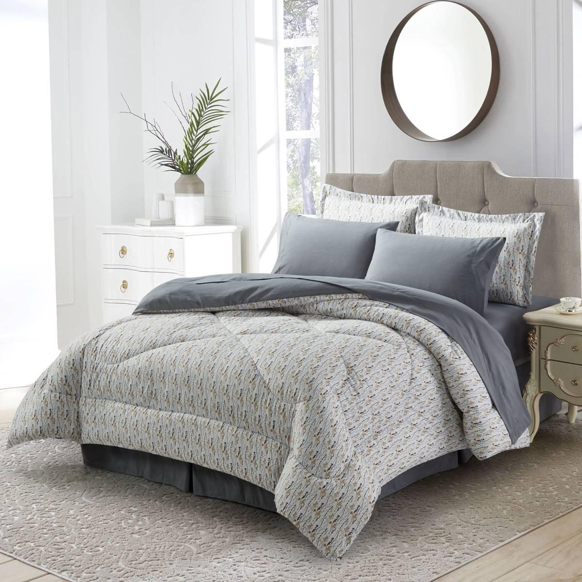 Click here for Bibb Home 8pc. Madison Down Alternative Bed in a B... prices