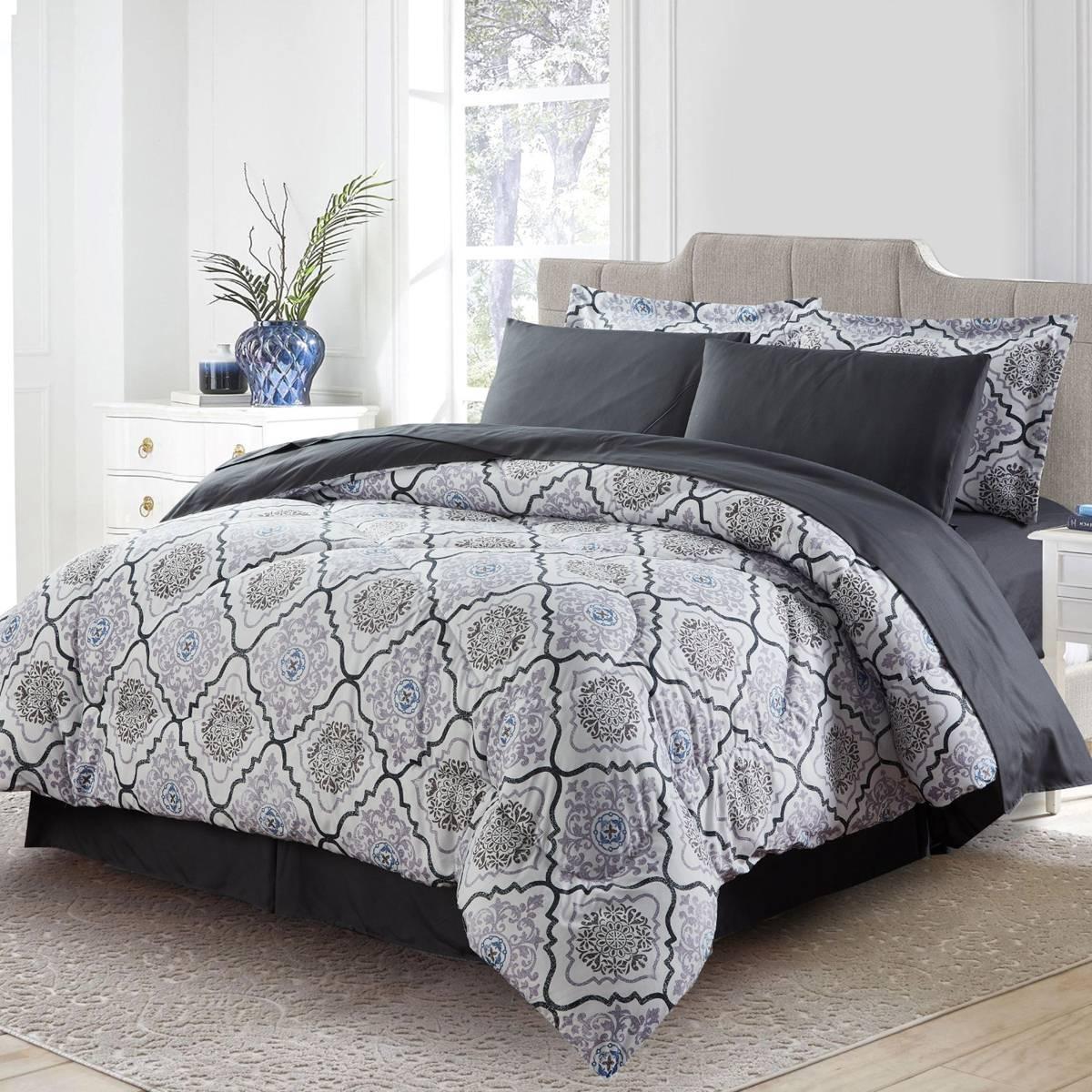 Click here for Bibb Home 8pc. Verona Down Alternative Bed in a Ba... prices