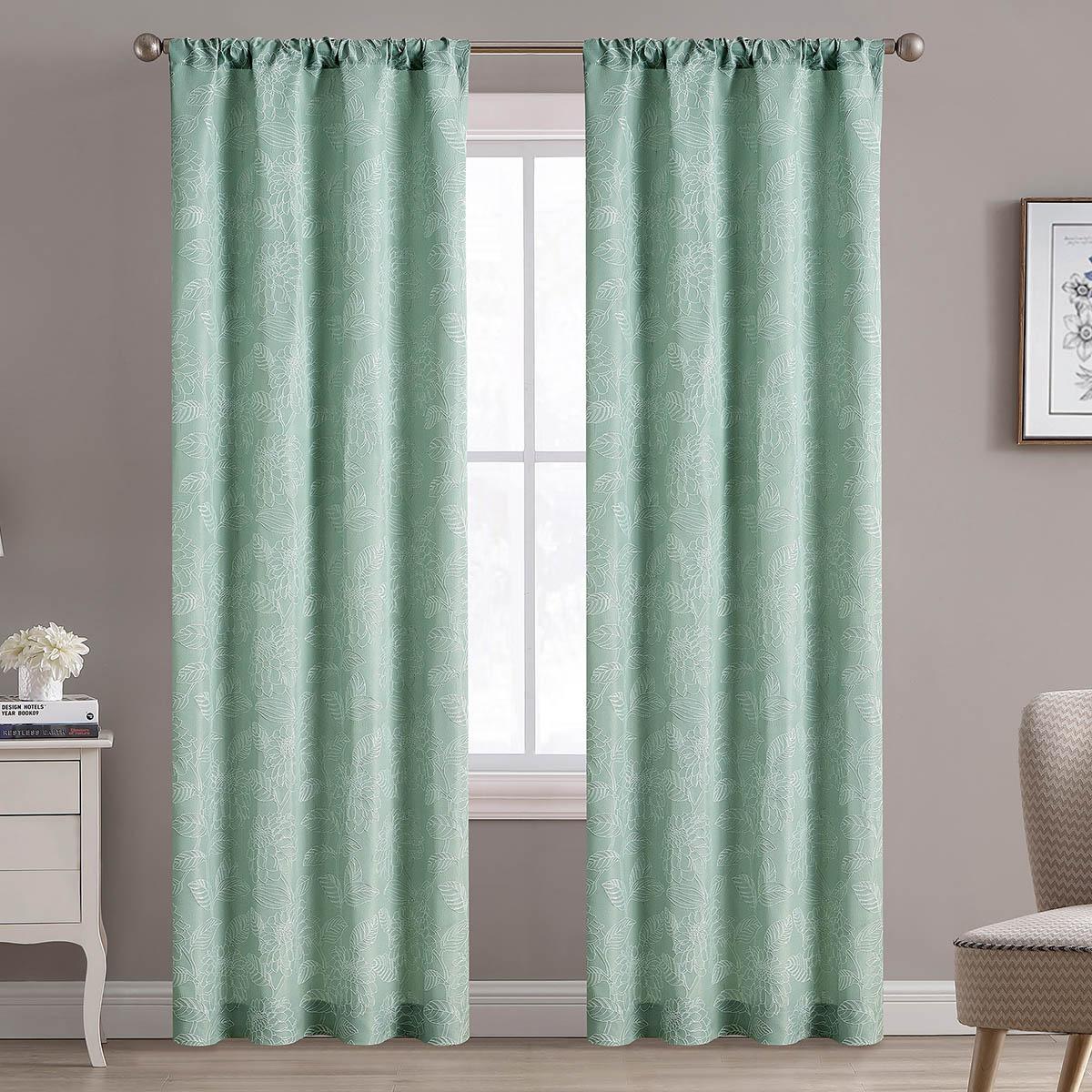 Click here for Rosalyn Floral Embroidered Rod Pocket Panel Curtai... prices