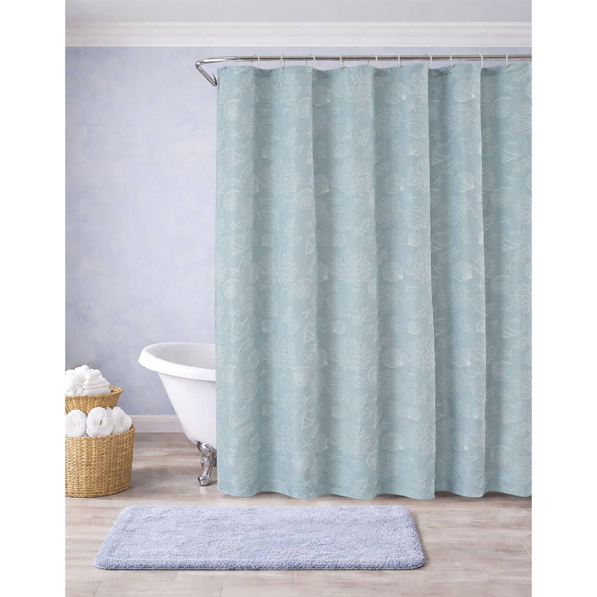 Click here for CJ Raised Woven Sea Collection Shower Curtain prices