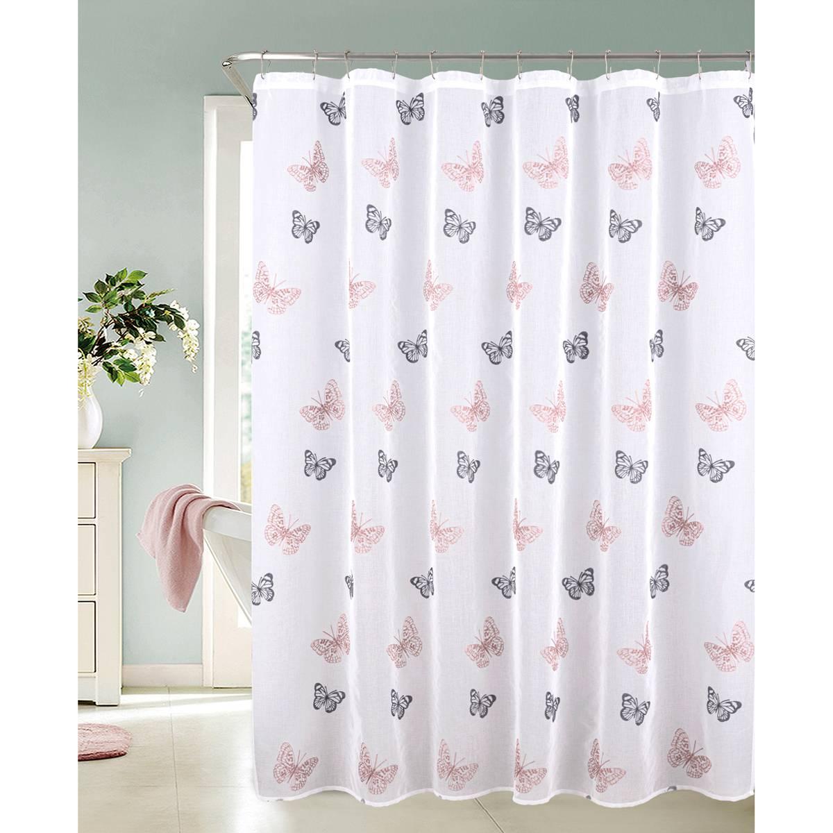 Click here for Butterfly Embroidered Shower Curtain prices