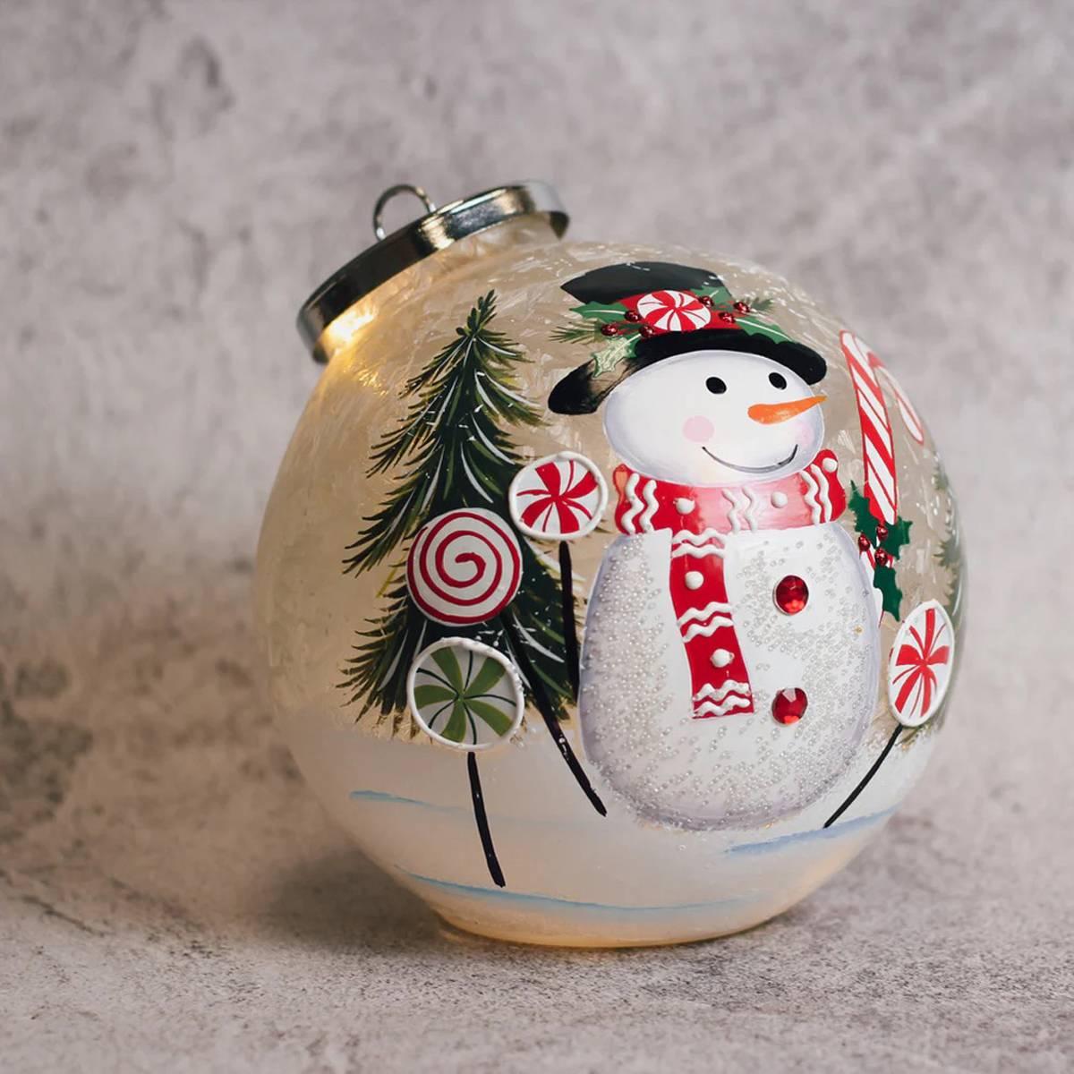 Click here for A Cheerful Giver(R) Mini Candy Cane Snowman LED Or... prices