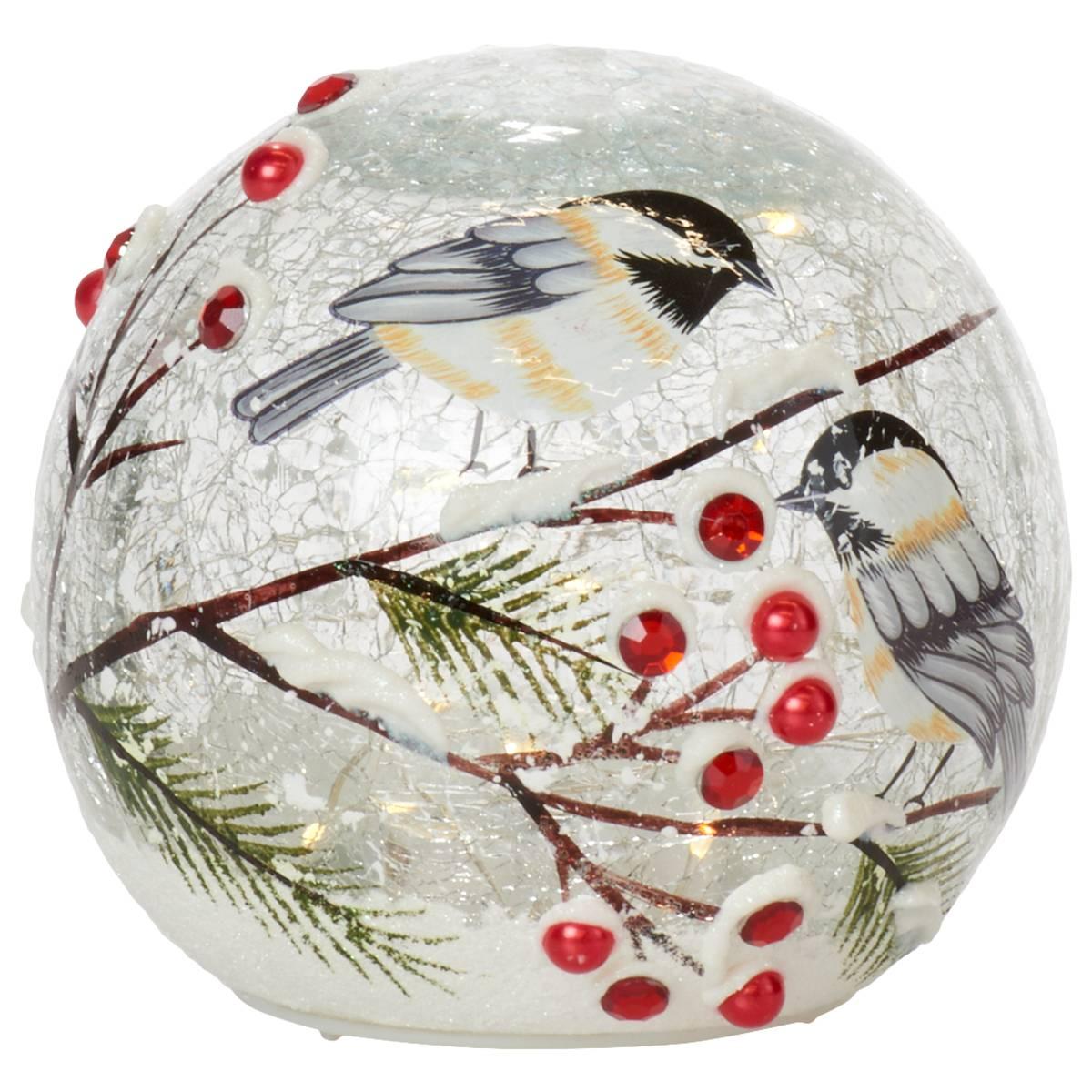 Click here for A Cheerful Giver(R) Mini Winter Chickadee LED Glob... prices