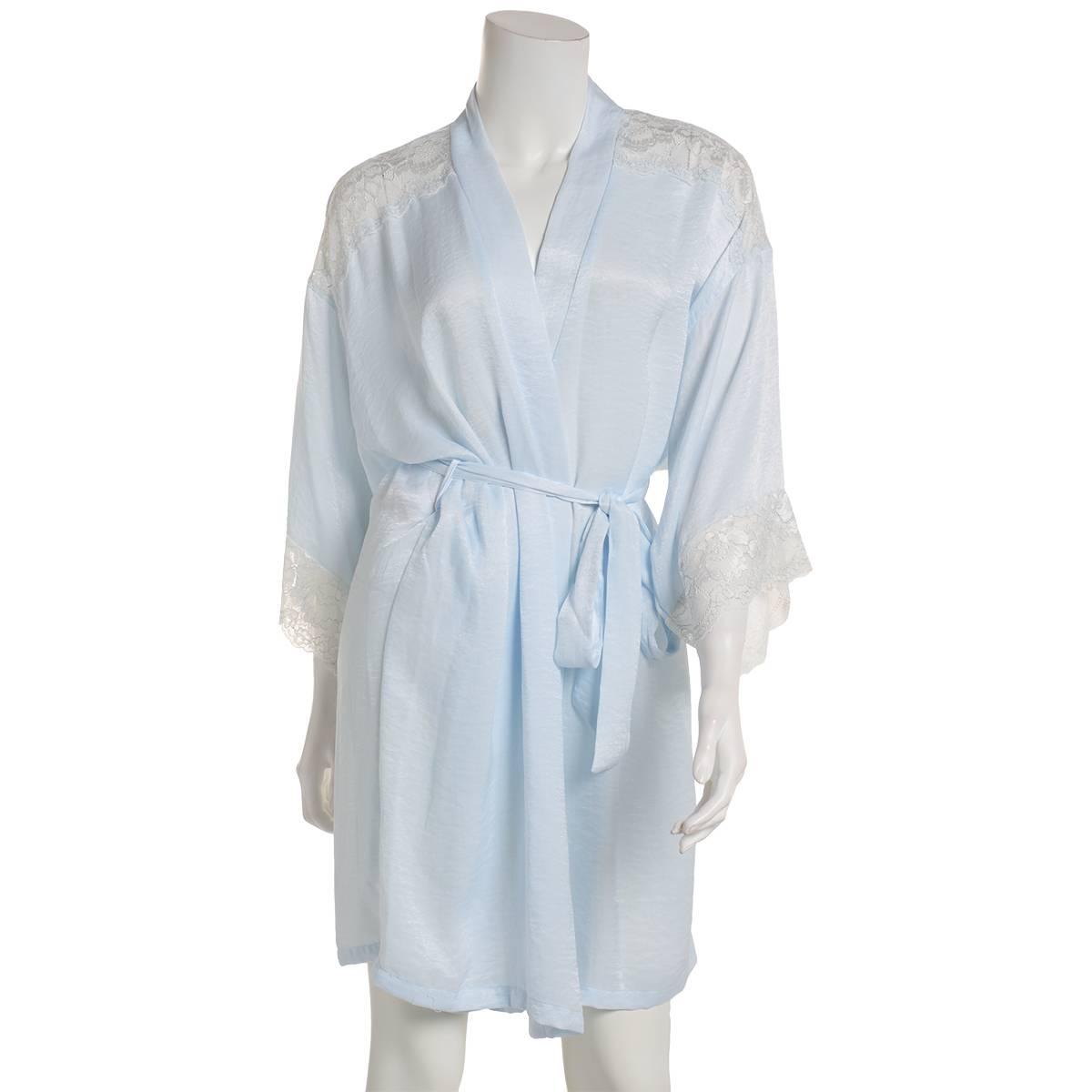 Click here for Womens Linea Donatella 3/4 Sleeve Satin Wrap Robe prices