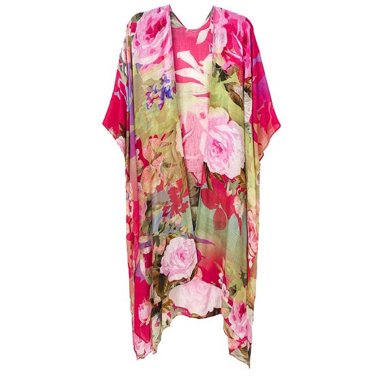 Click here for Womens Modena Vibrant Floral Lightweight Kimono prices