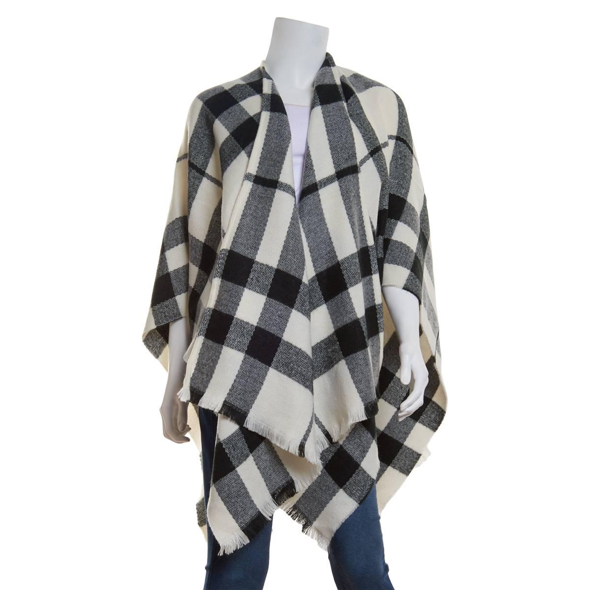 Click here for Womens Altare(R) Window Pane Plaid Ruana prices