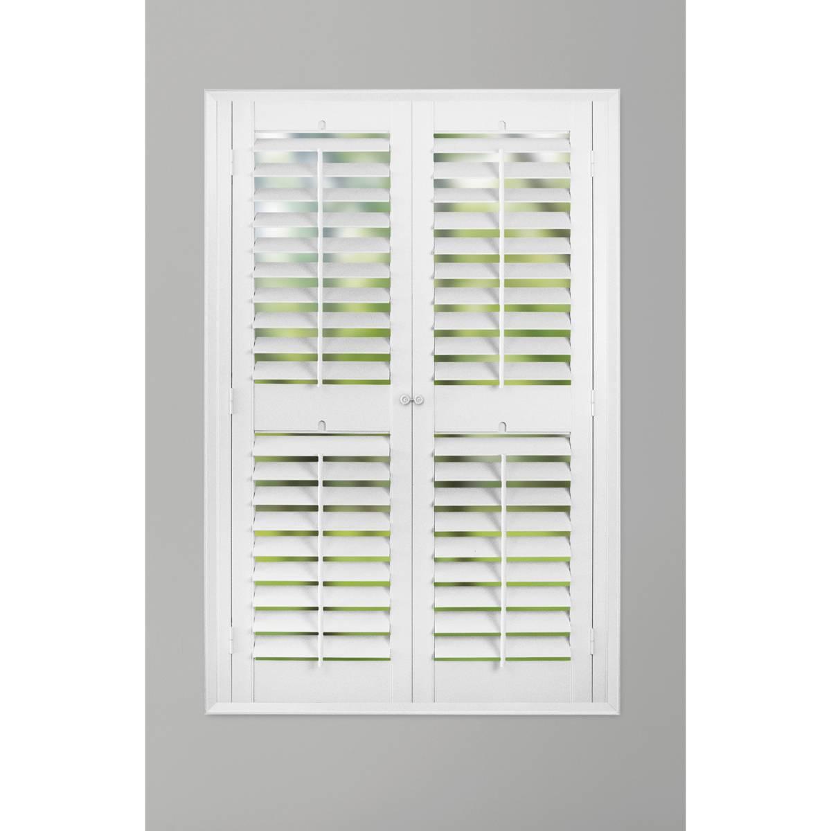 Faux Wood Plantation Shutter Kit - 27-29x54in. - 31-33x60in.