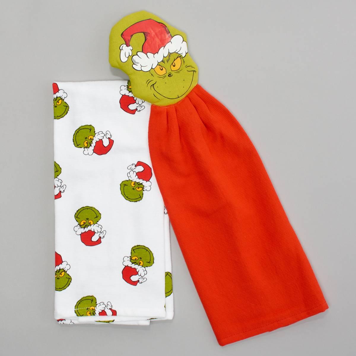 Click here for Dr. Seuss Novelty Grinch Tie Towel - Set of 2 prices
