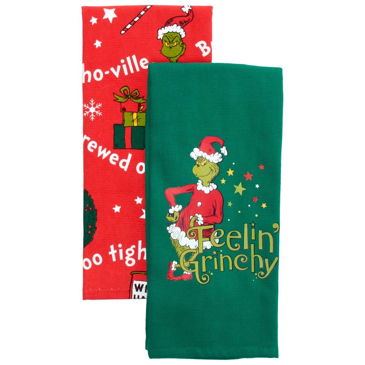 Click here for Dr. Seuss Feelin Grinchy Kitchen Towel - Set of 2 prices