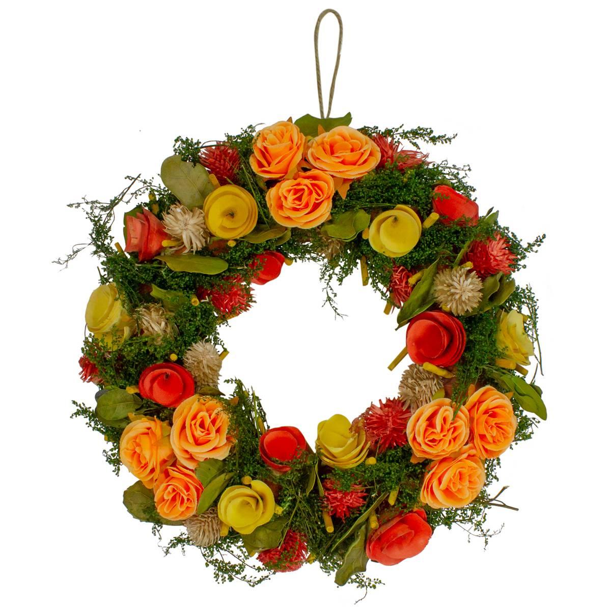 Northlight Seasonal Dried Floral  Moss & Twigs Spring Wreath