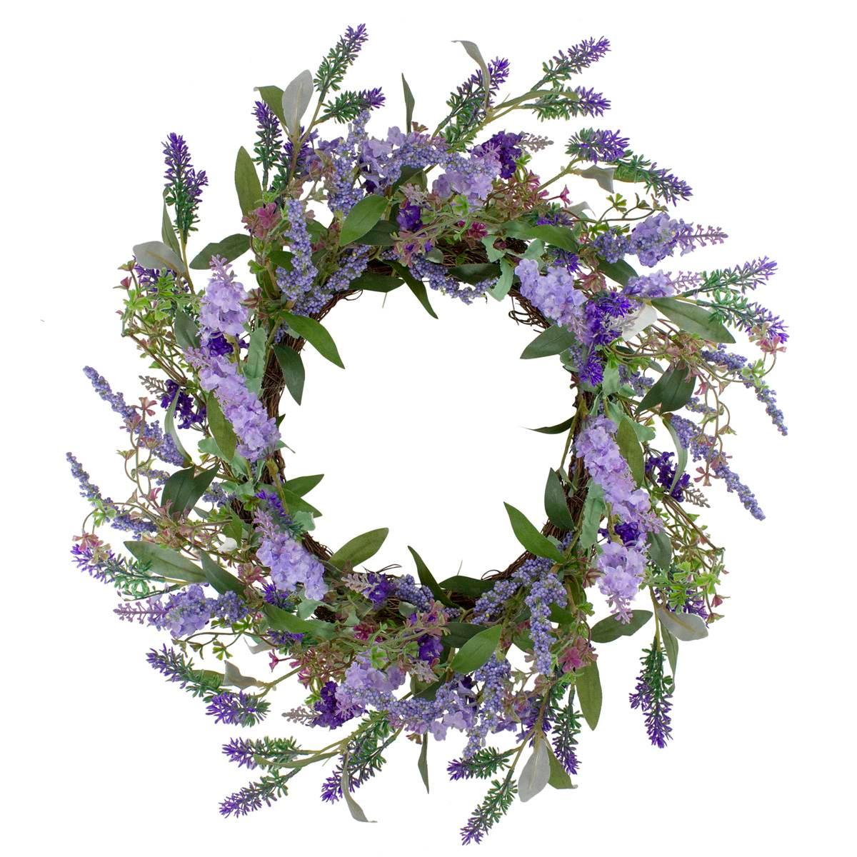 Northlight Seasonal Artificial Lavender Spring Wreath