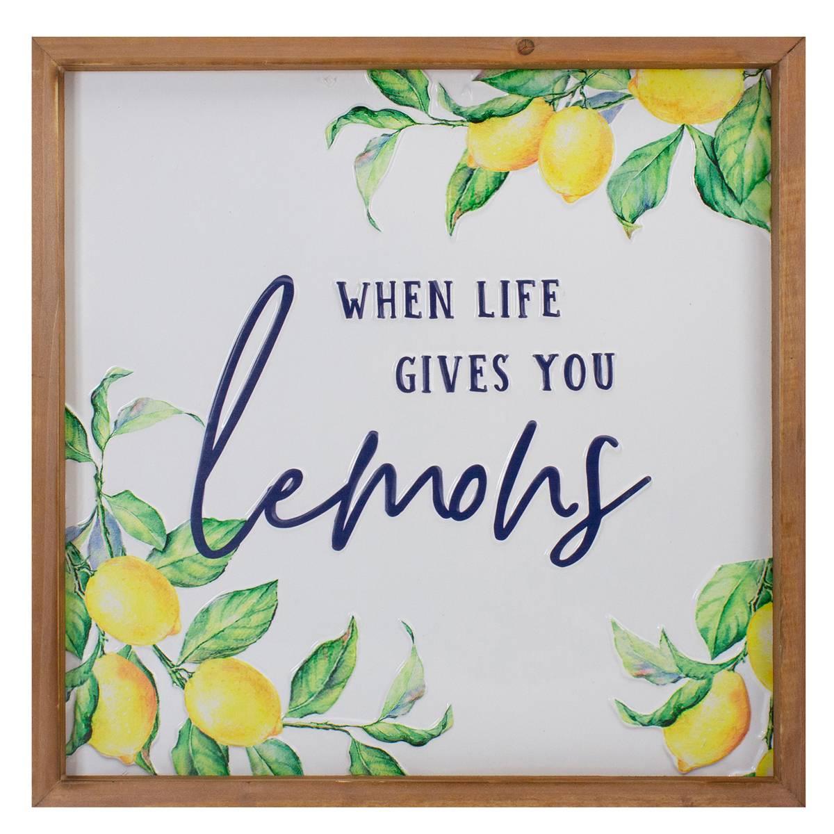 Northlight Seasonal When Life Gives You Lemons Metal Sign