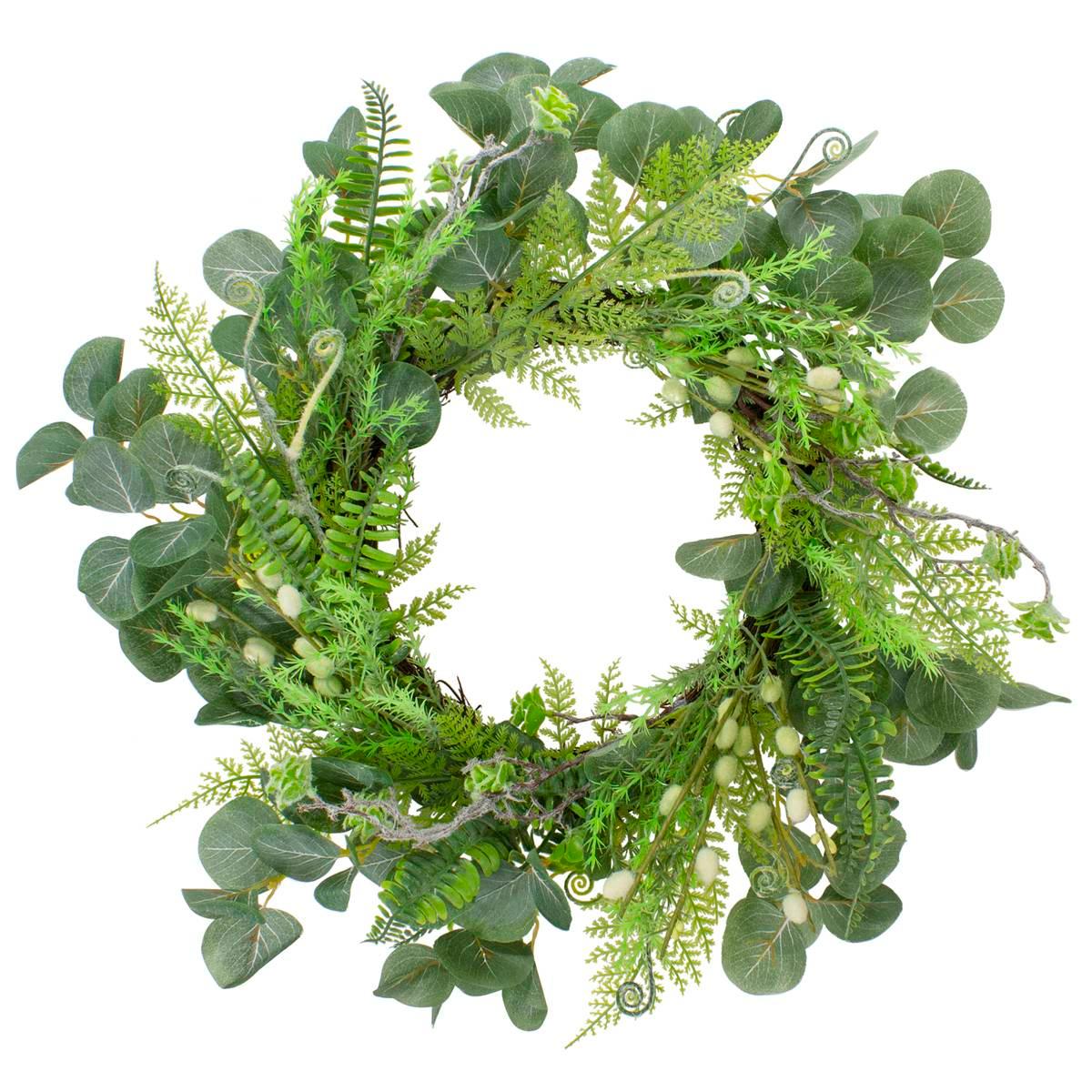 Northlight 21in Eucalyptus Foliage Wreath  One Size  Green