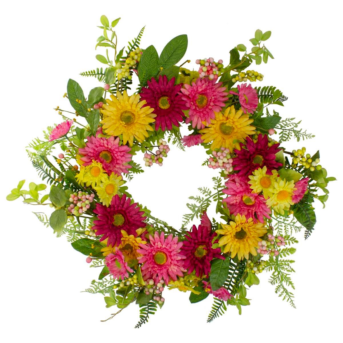 Northlight Seasonal Artificial Chrysanthemum & Daisy Wreath