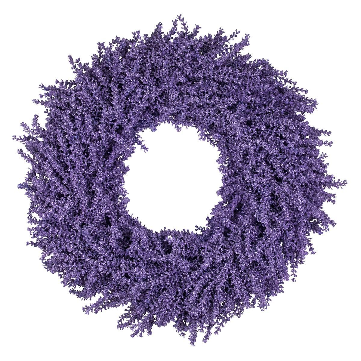 Northlight 28in Lavender Floral Unlit Wreath  One Size  Purple