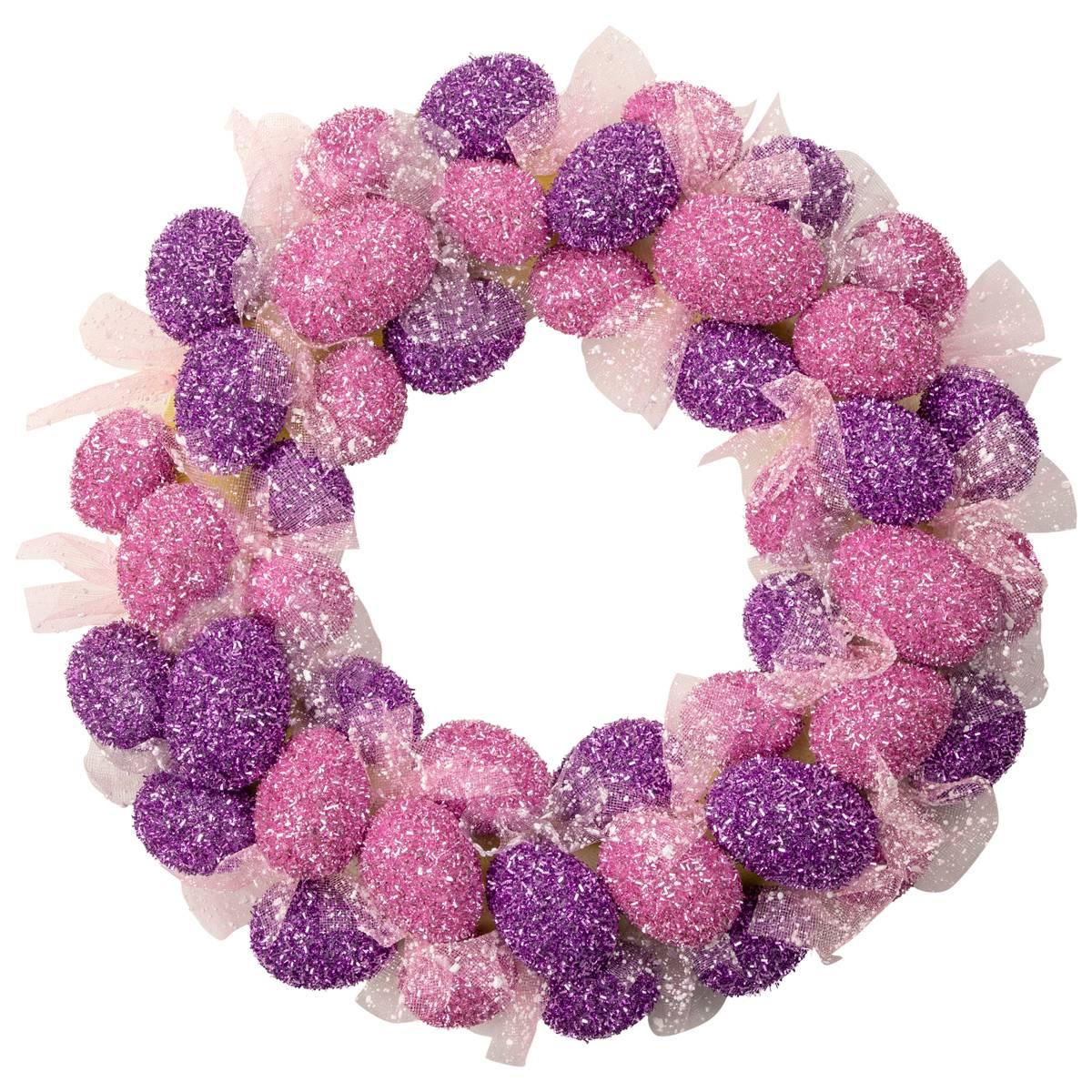 Click here for Northlight Seasonal Glittered Easter Egg Wreath prices