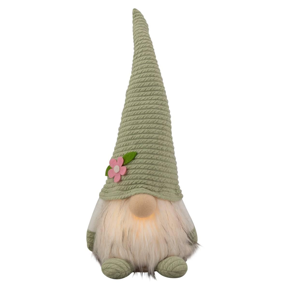 Northlight Seasonal LED Spring Gnome with Flower Hat