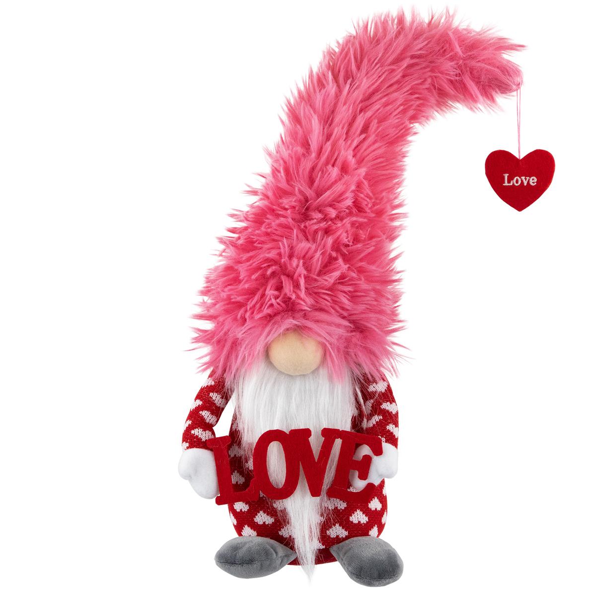 Northlight Seasonal Fuzzy Love Valentines Day Gnome Figurine