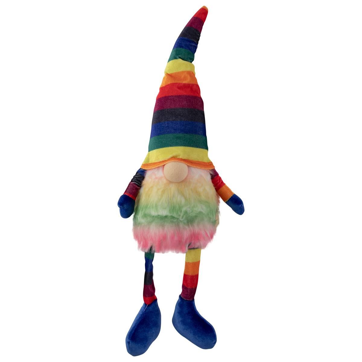Northlight Striped Rainbow With Dangling Legs Gnome  One Size  Green