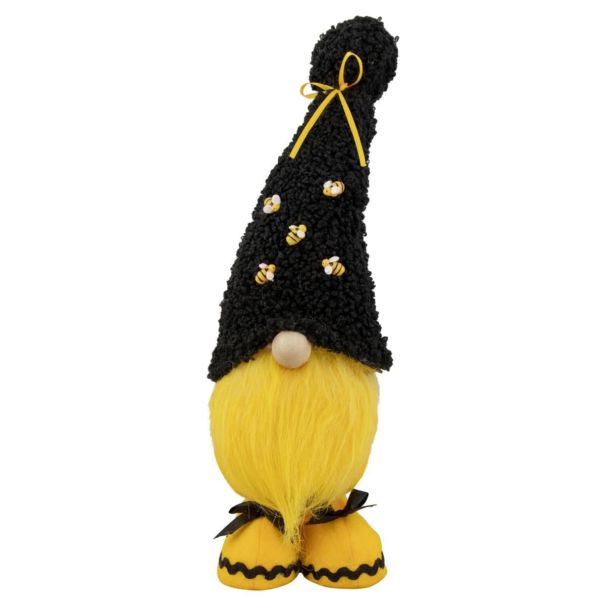 Northlight 14.5in High Pile Fleece Bumblebee Gnome  One Size  Black