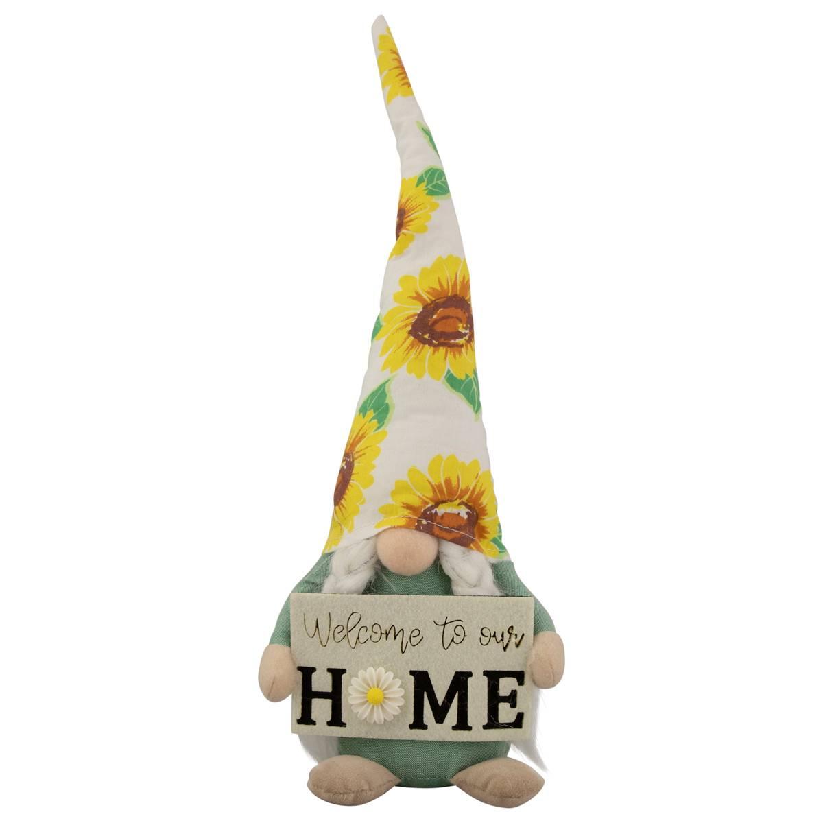 Northlight 15.25in Sunflower Hat Gnome  One Size  White