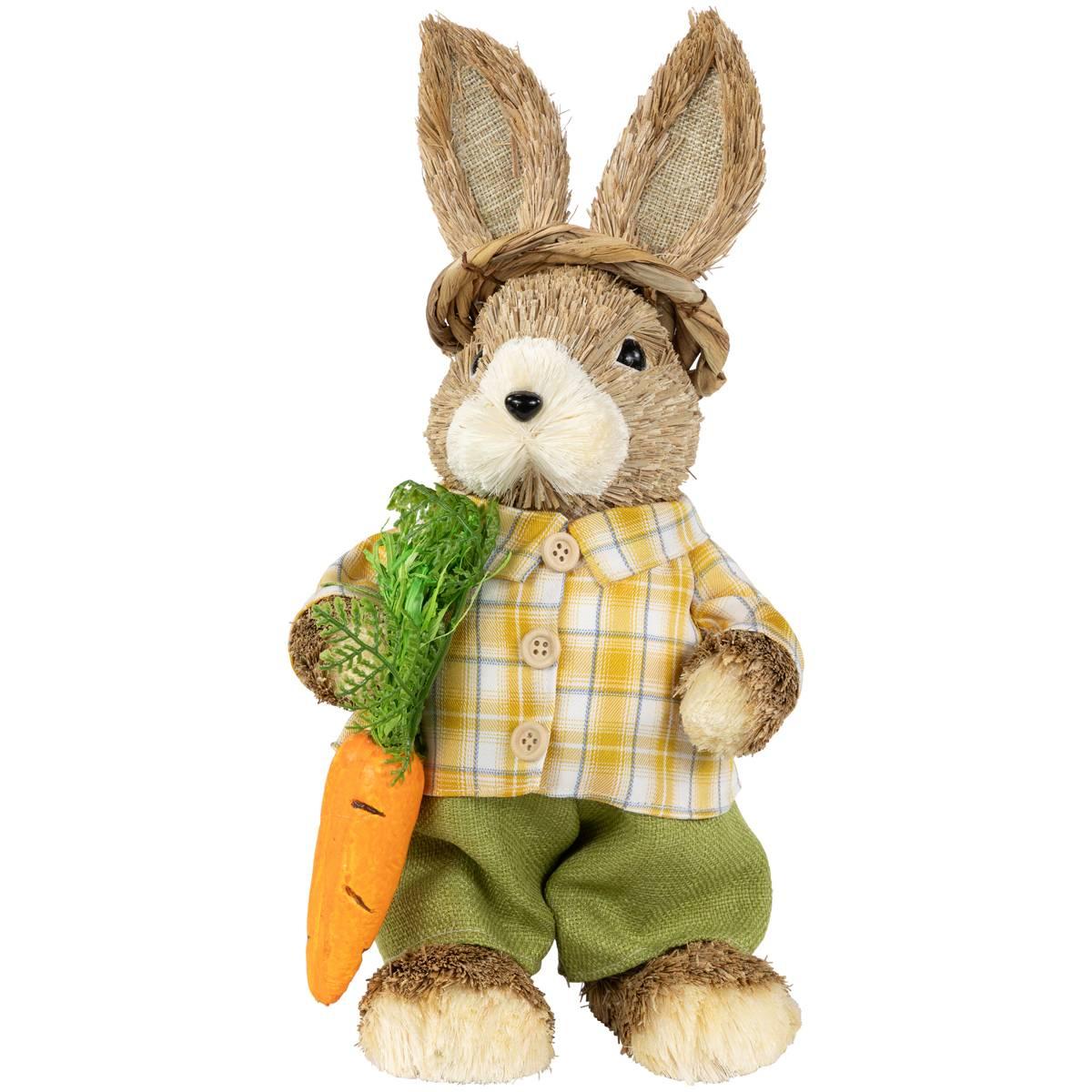 Click here for Northlight Seasonal Rustic Boy Rabbit with Carrot... prices