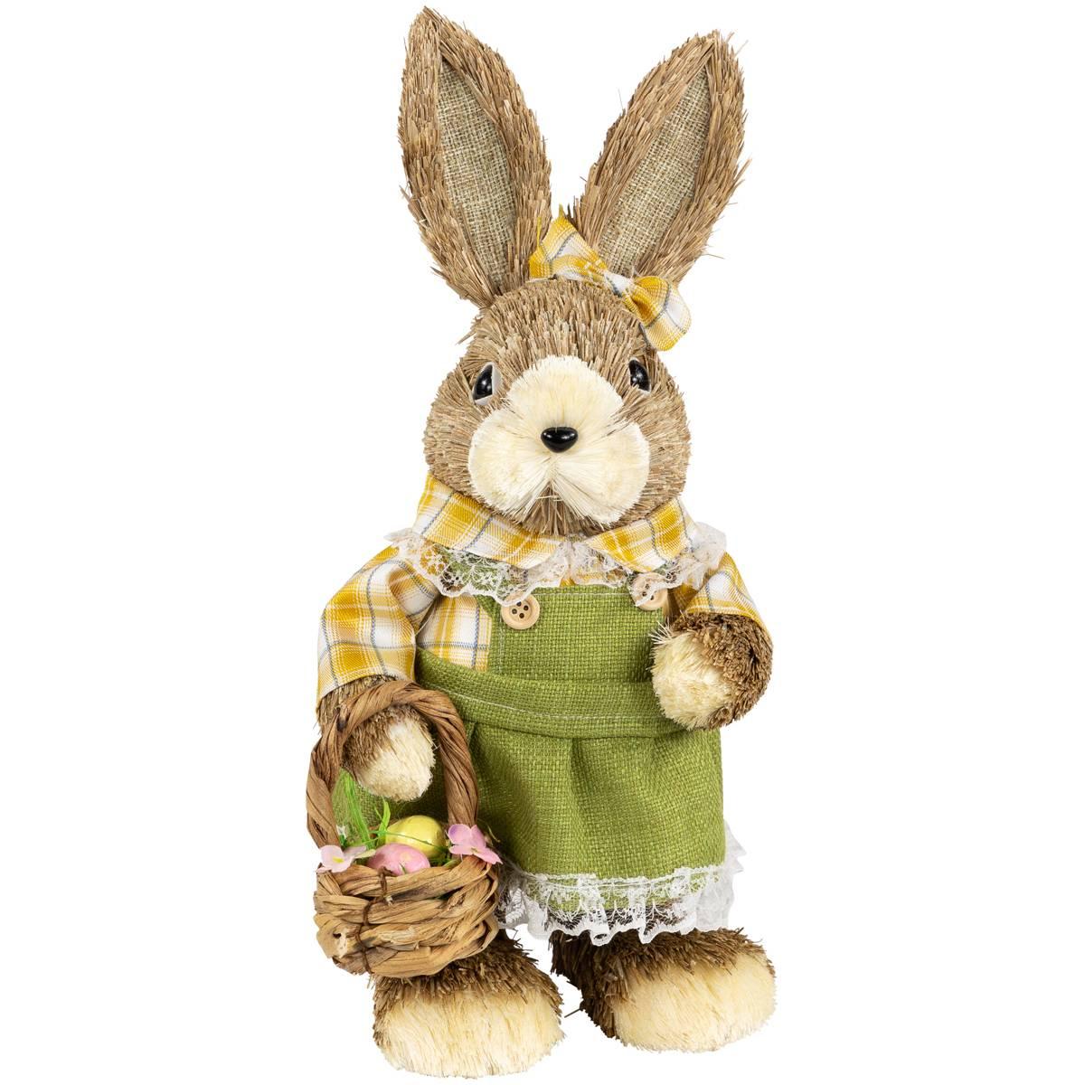 Click here for Northlight Seasonal Rustic Girl Rabbit w/ Easter B... prices