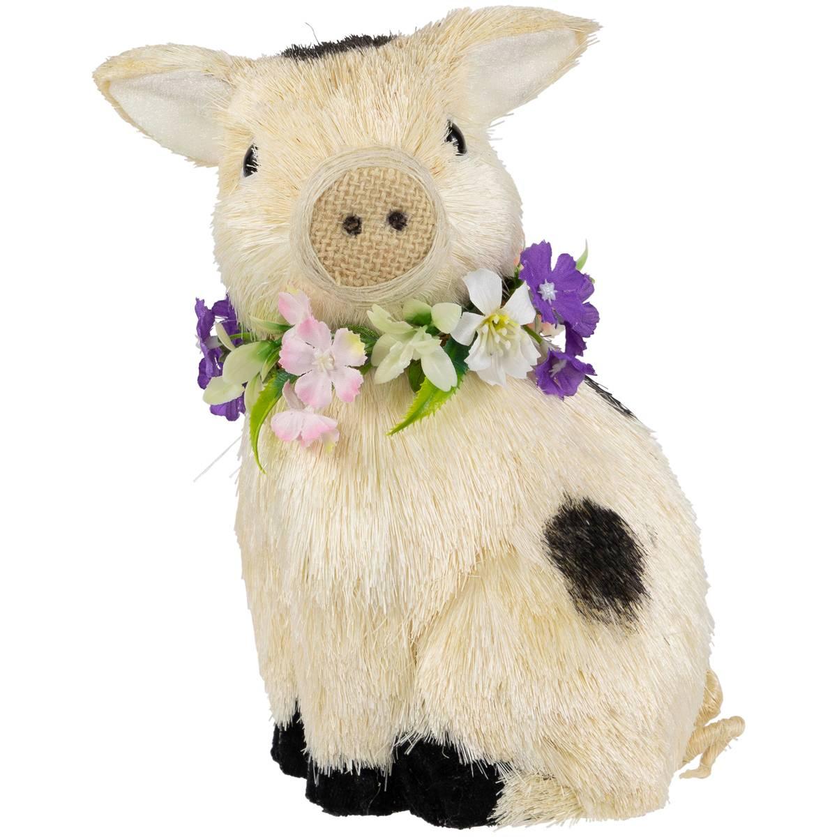 Click here for Northlight Seasonal Spotted Sitting Piglet Rustic... prices
