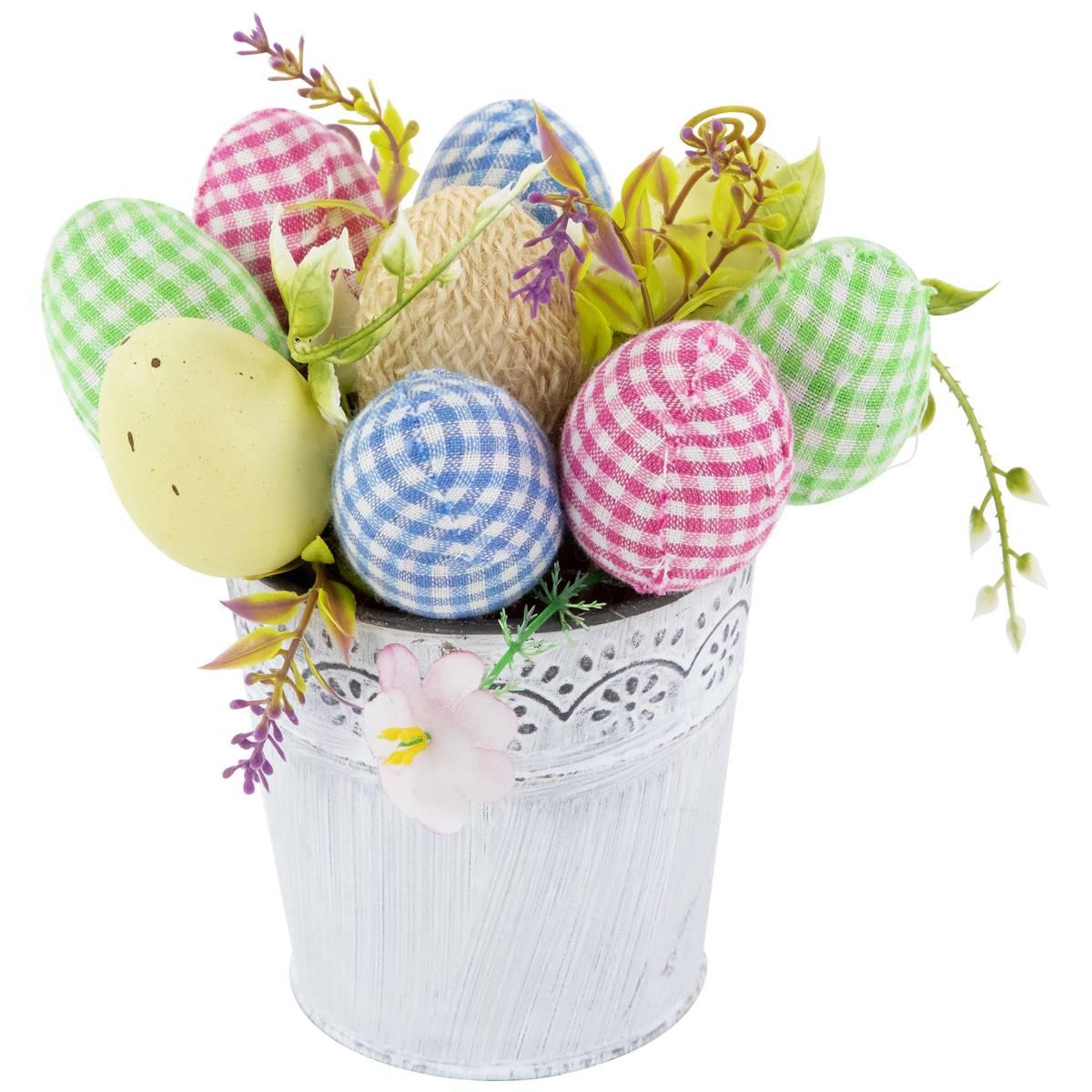 Click here for Northlight Seasonal Colorful Eggs Potted Easter De... prices