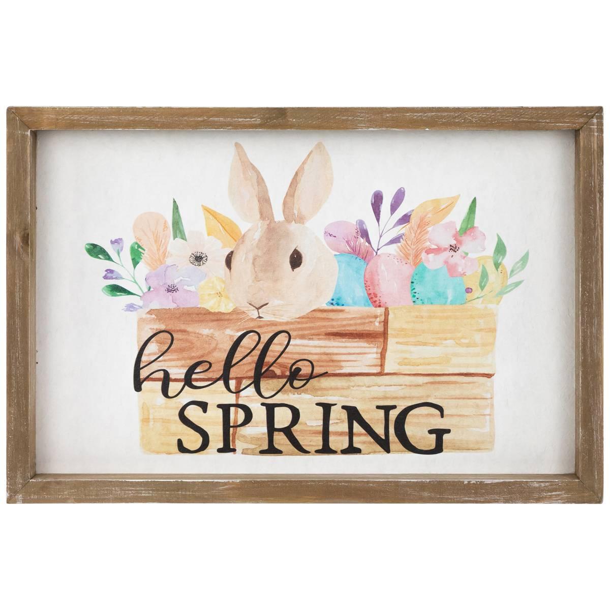 Click here for Northlight Seasonal Hello Spring Framed Easter Wal... prices