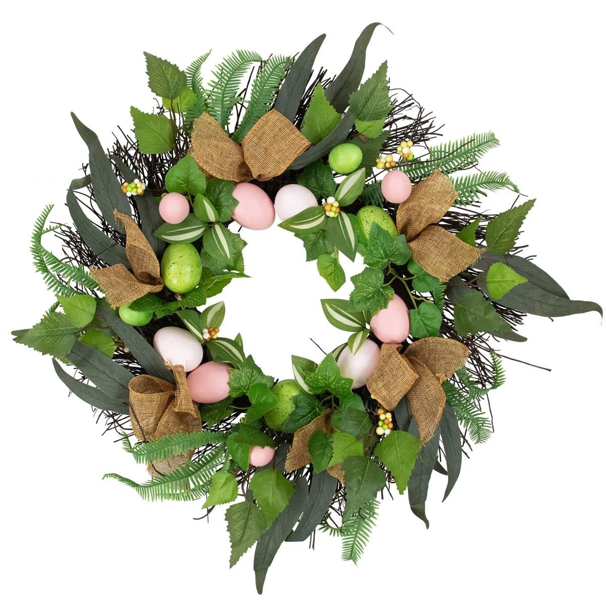 Click here for Northlight Seasonal Easter Egg & Burlap Ribbon Twi... prices