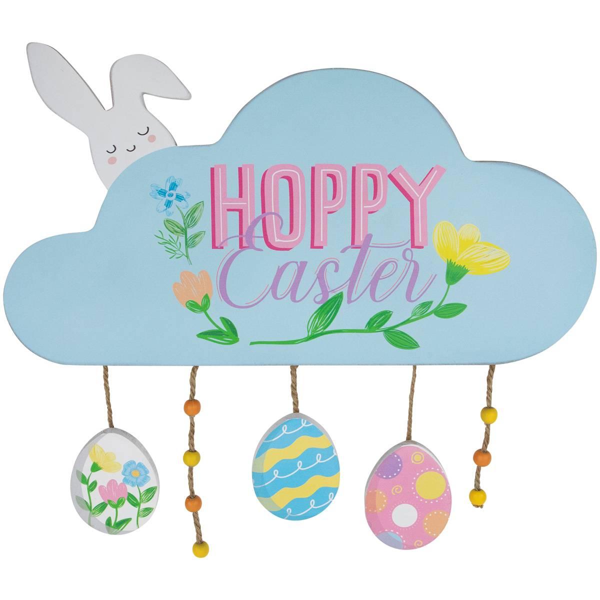 Click here for Northlight Seasonal Hoppy Easter Bunny and Eggs Wa... prices
