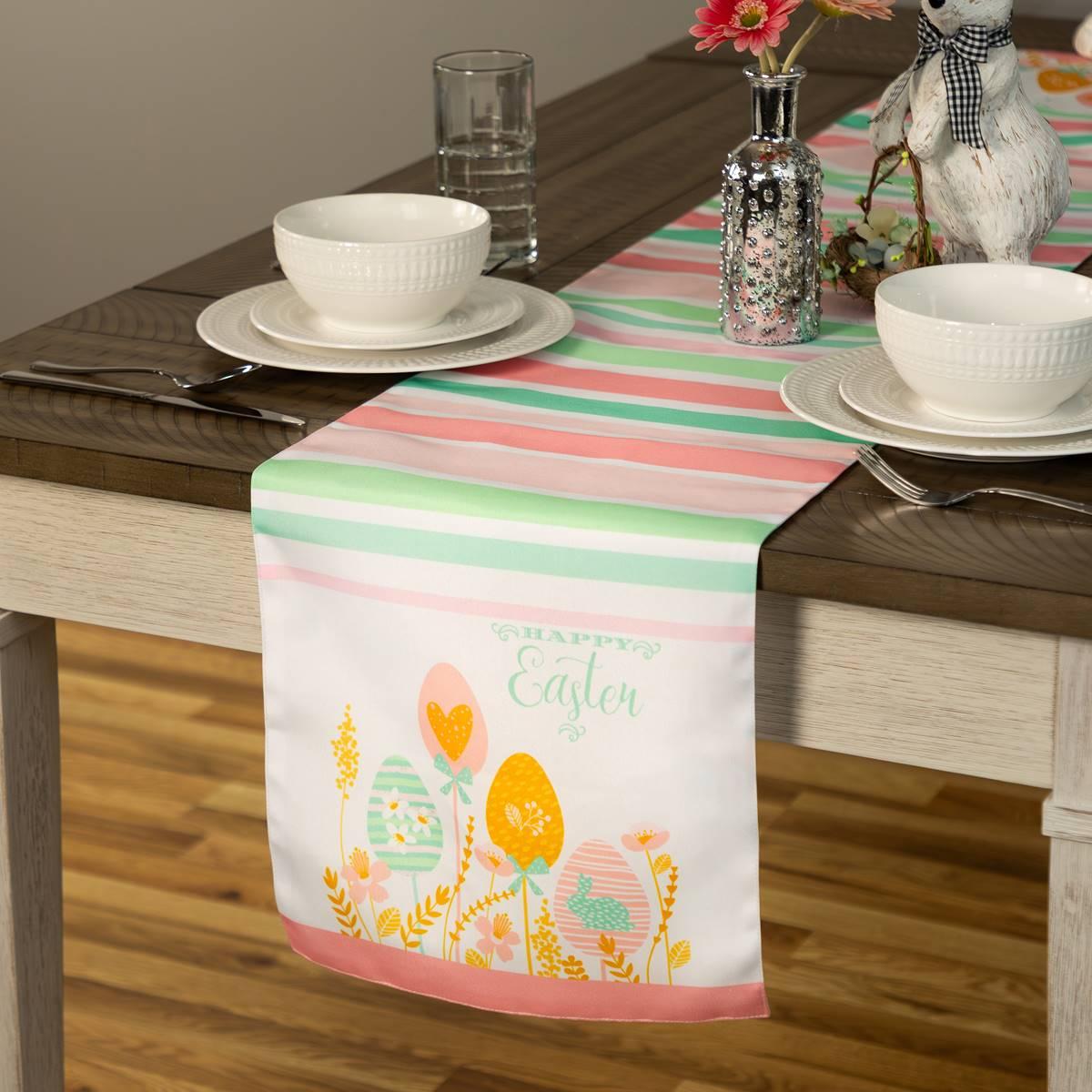 Click here for Northlight Seasonal Happy Easter Striped Table Run... prices